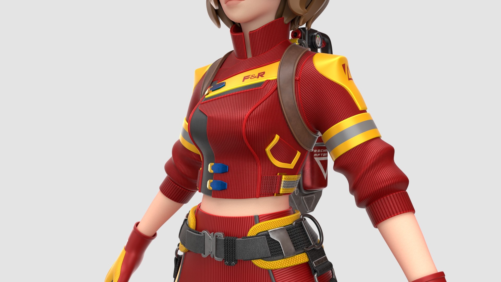 Firefighter Amelia 3D Model - TurboSquid 1906978