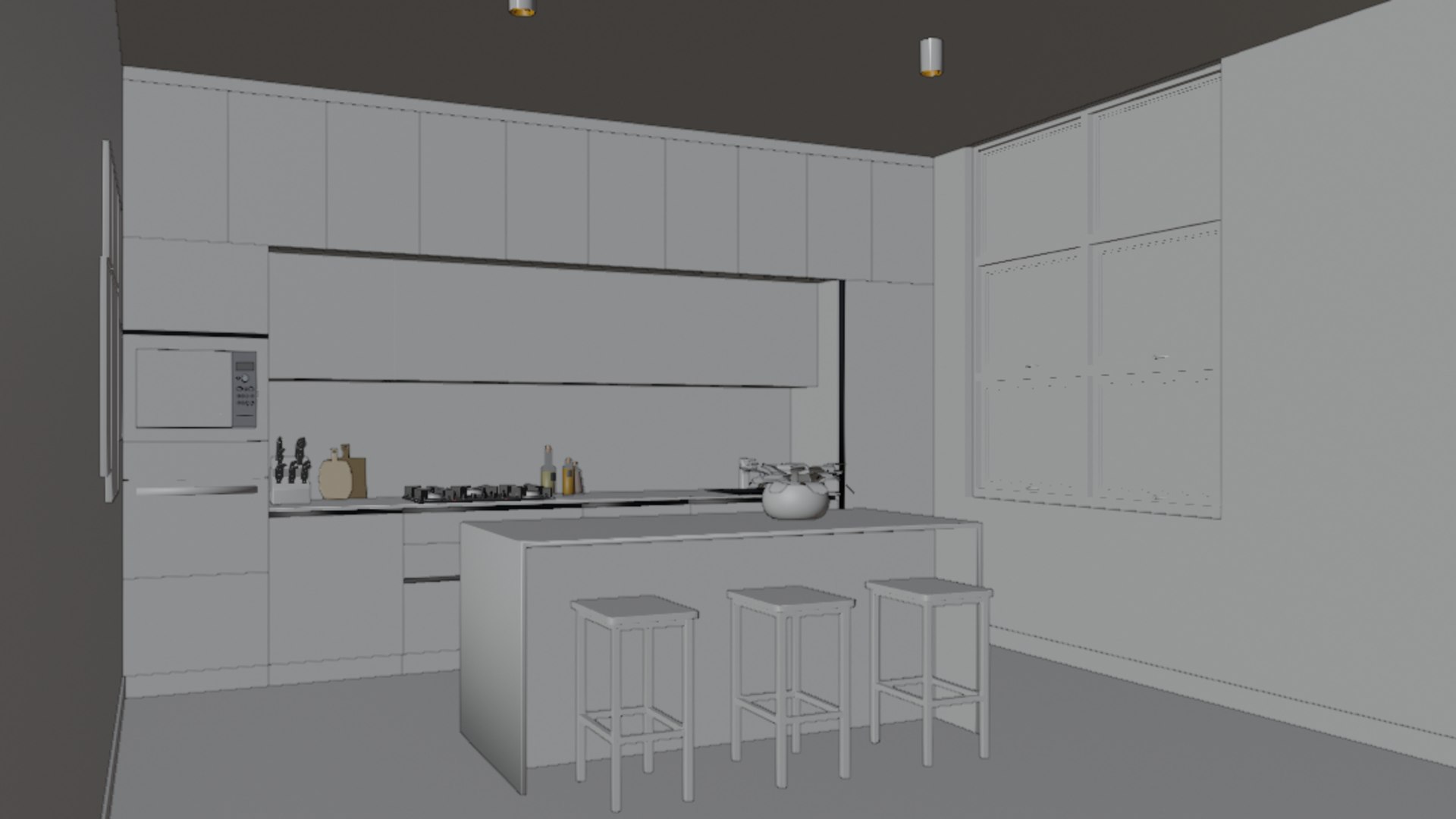 3D Model MODULAR KITCHEN - TurboSquid 1906227
