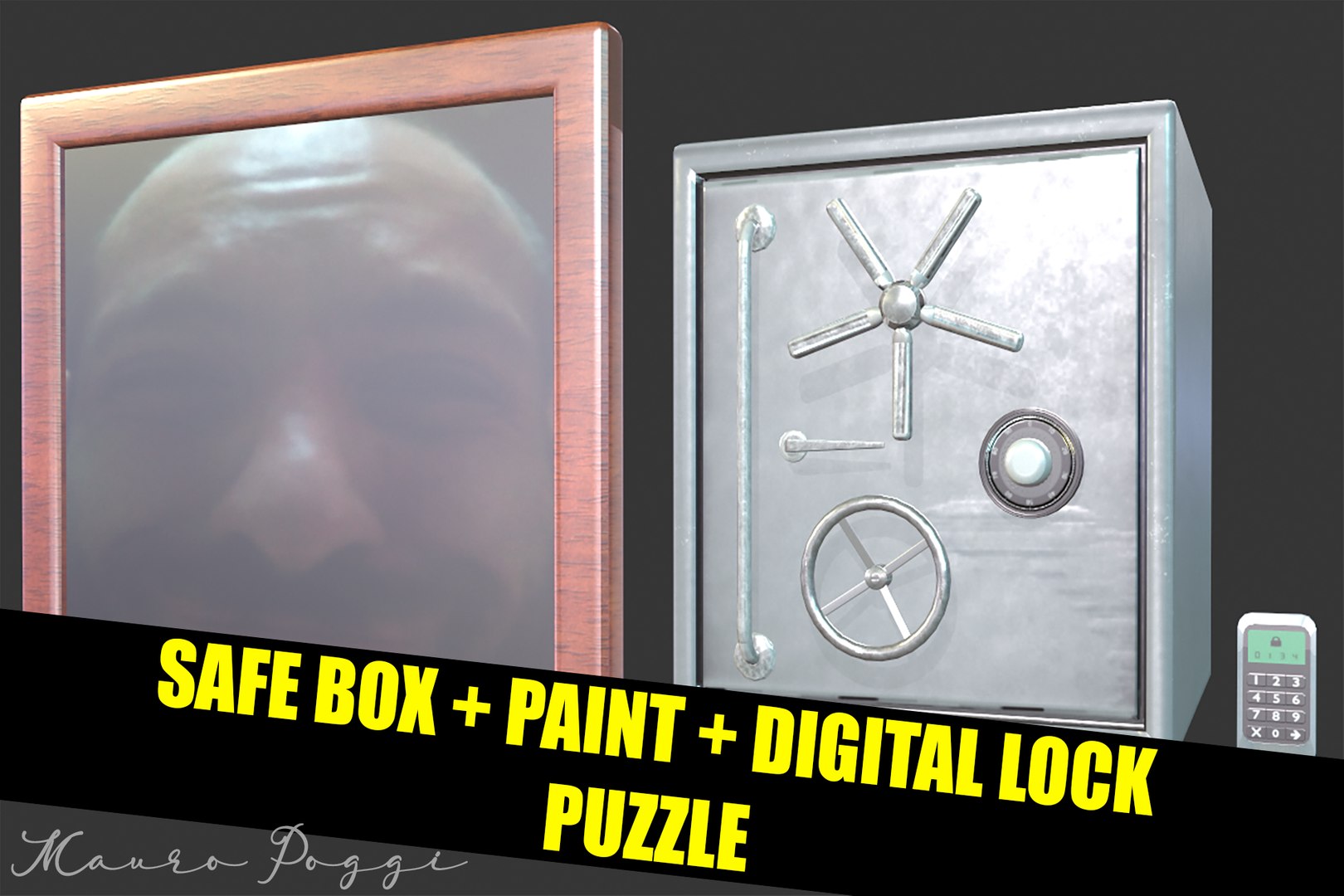 Puzzle paint safe box 3D model - TurboSquid 1708020