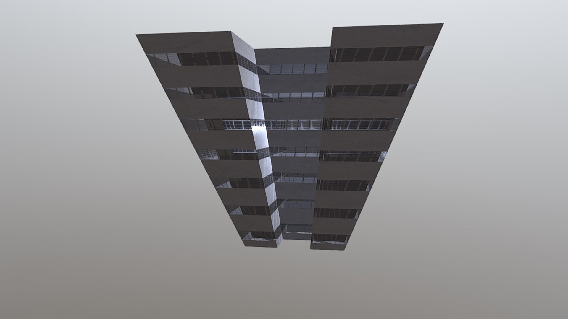 3D dystopian block building model - TurboSquid 1538558