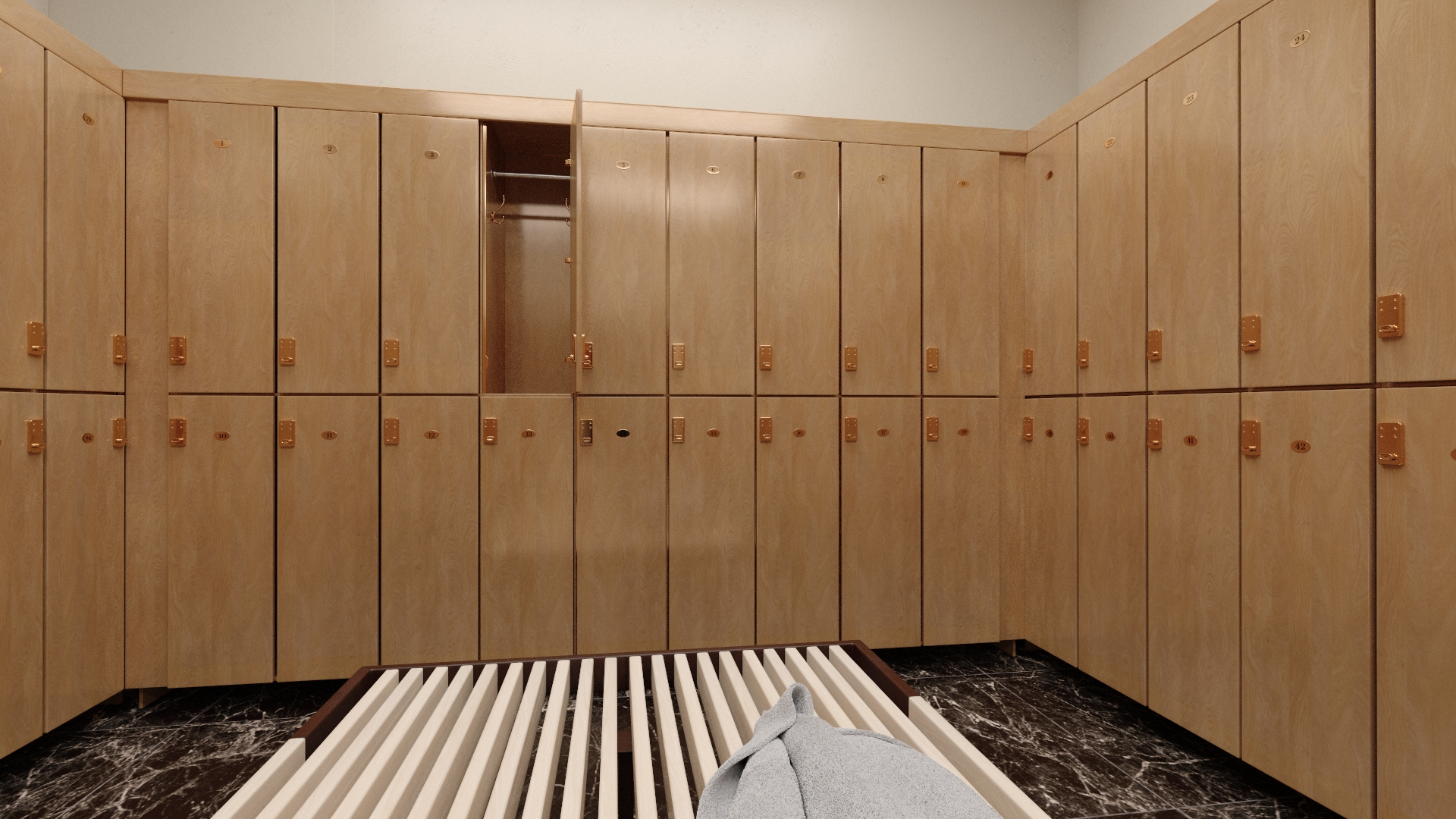 Dressing Gown In The Locker Room 3D Model - TurboSquid 2385614