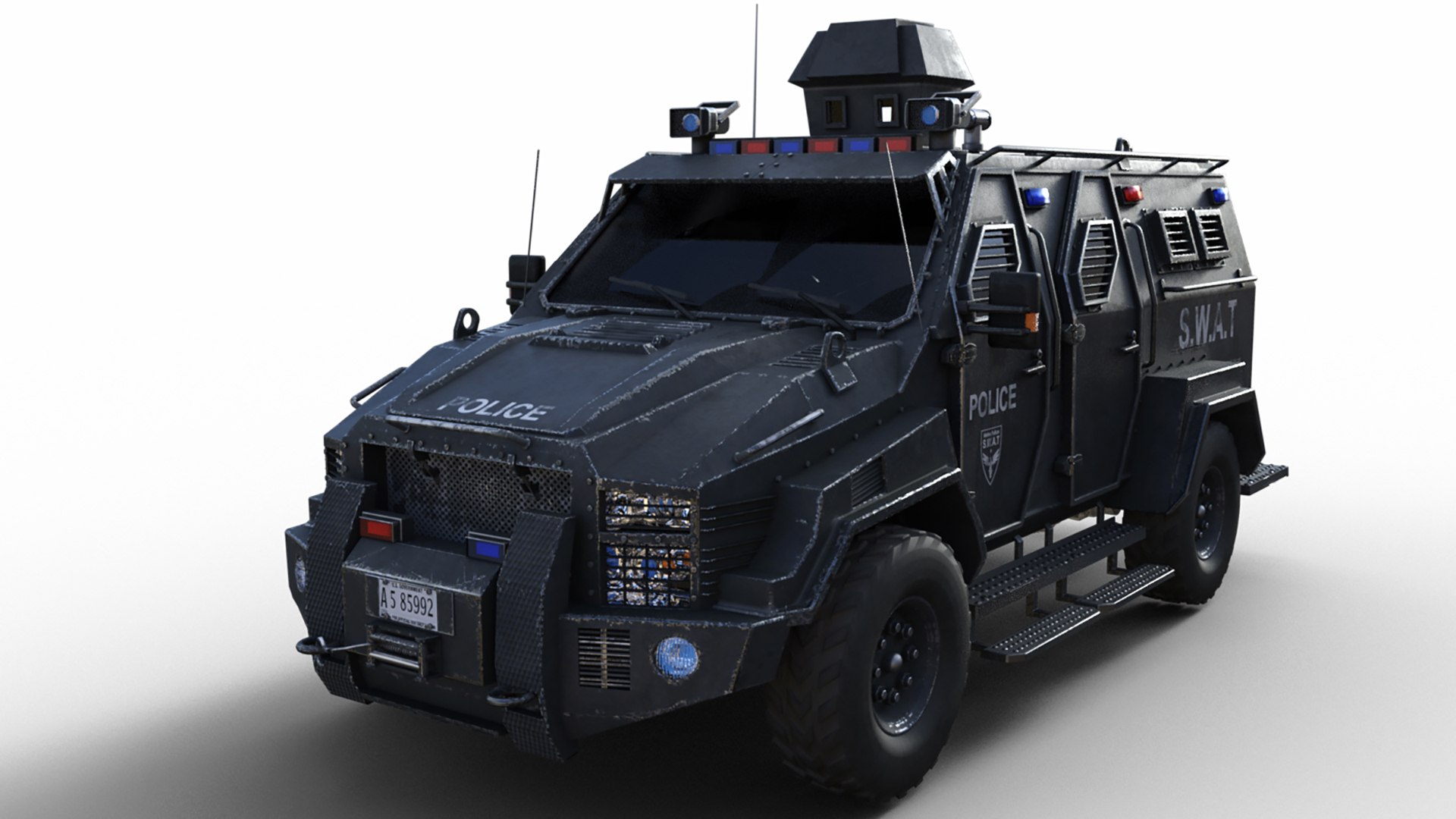 3D 3 Police Car - Rigged Model - TurboSquid 2194080
