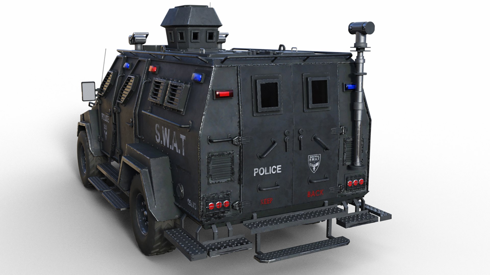 3D 3 Police Car - Rigged Model - TurboSquid 2194080
