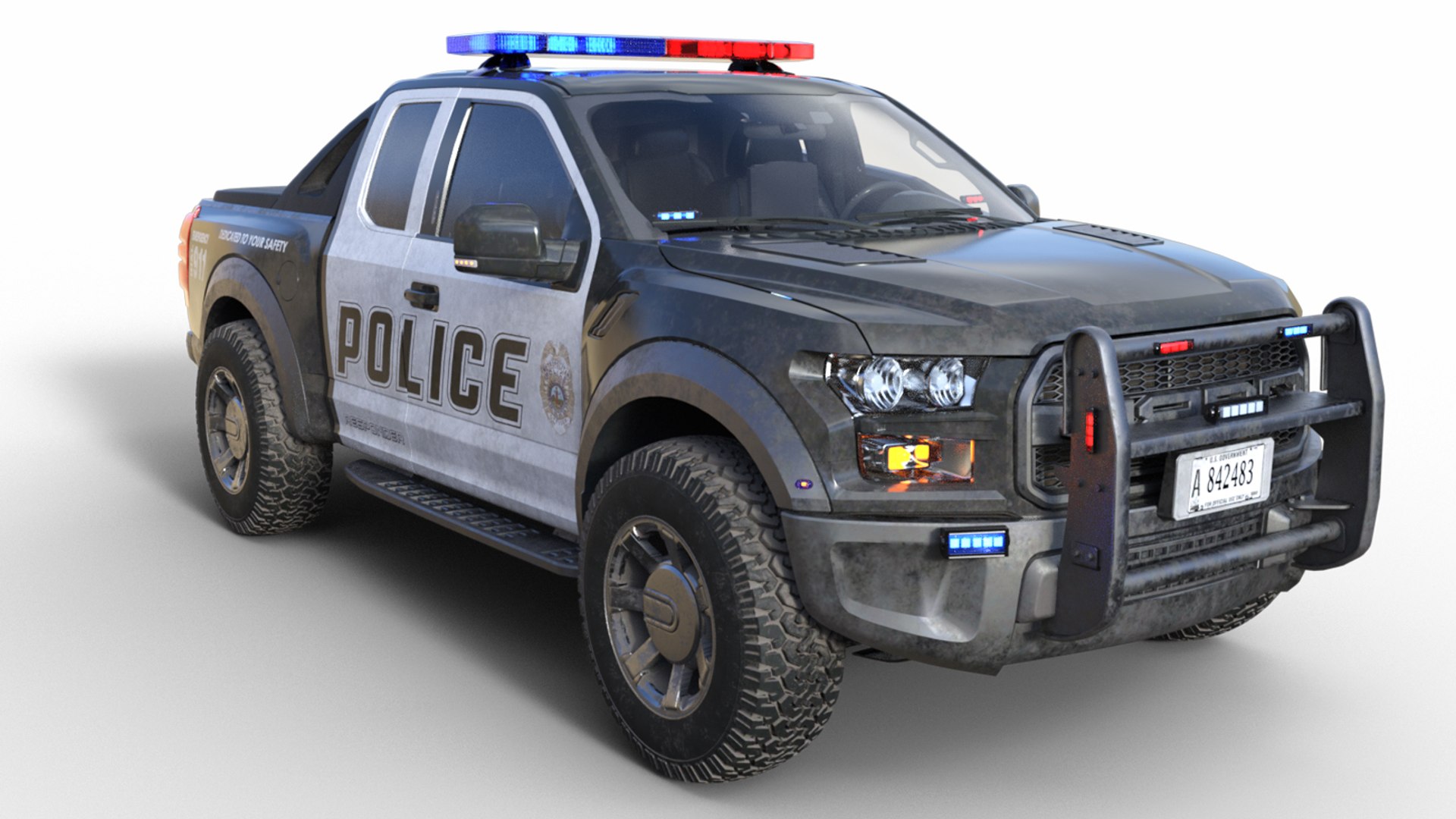 3D 3 Police Car - Rigged Model - TurboSquid 2194080