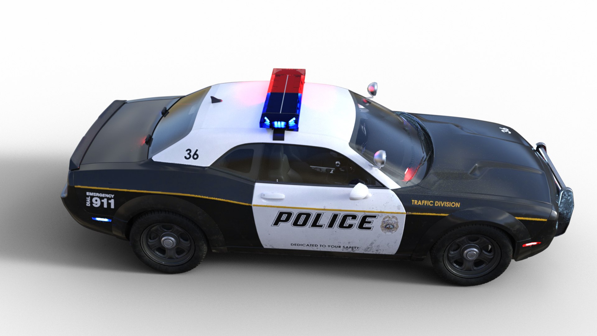 3D 3 Police Car - Rigged Model - TurboSquid 2194080