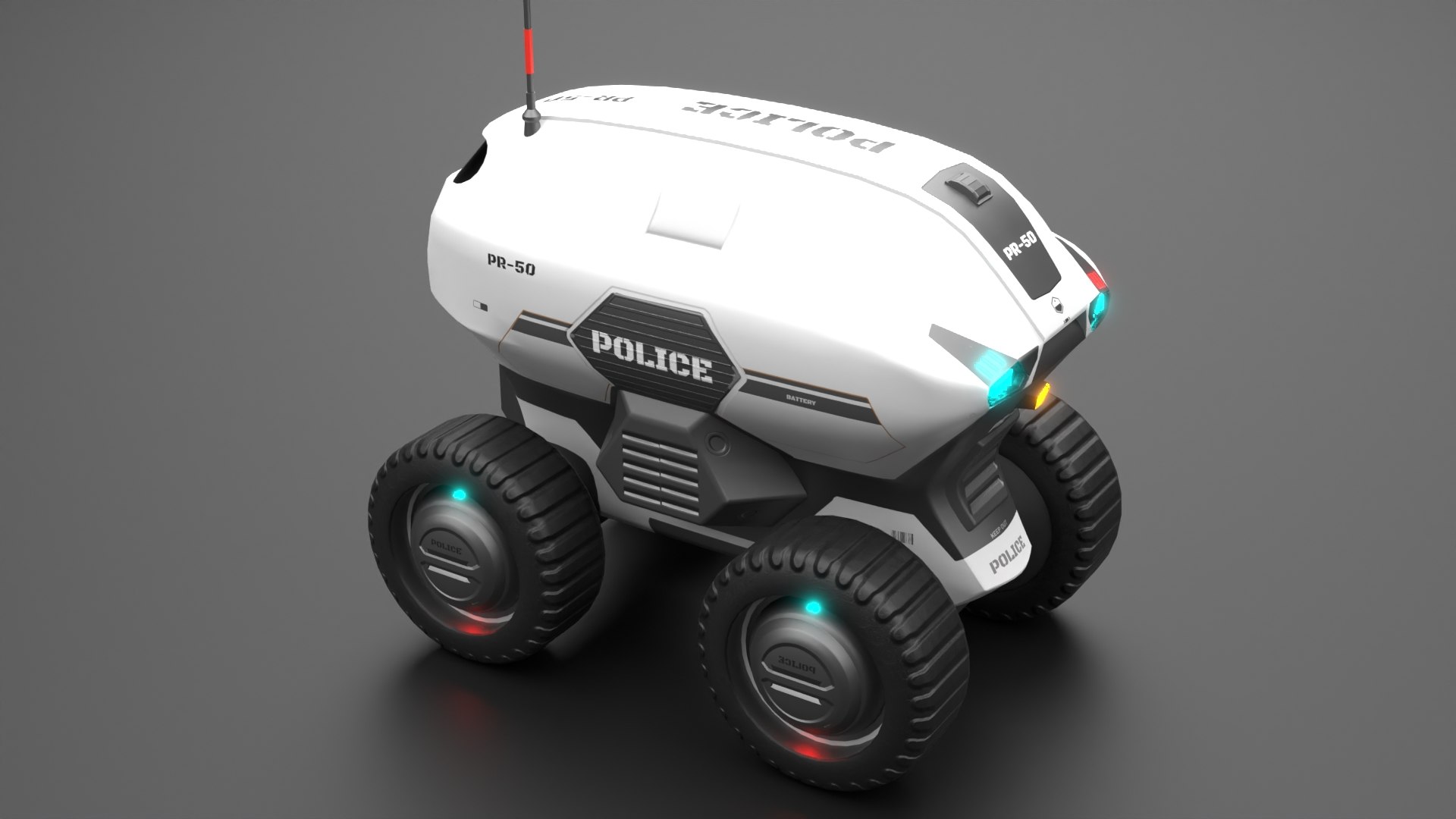 Police Sci-Fi Droid 3D Model - TurboSquid 2075562