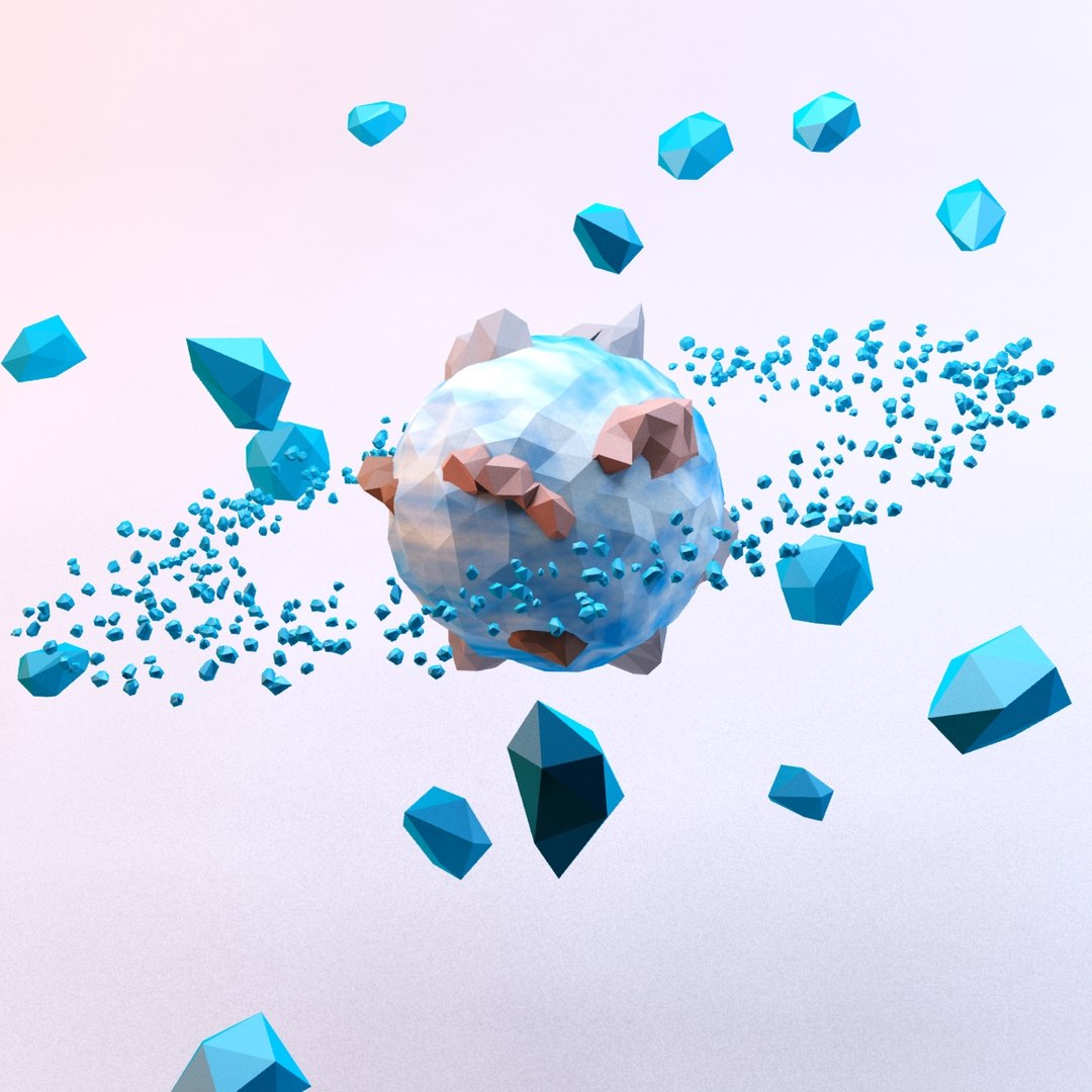 Cartoon Planet Ice Obj