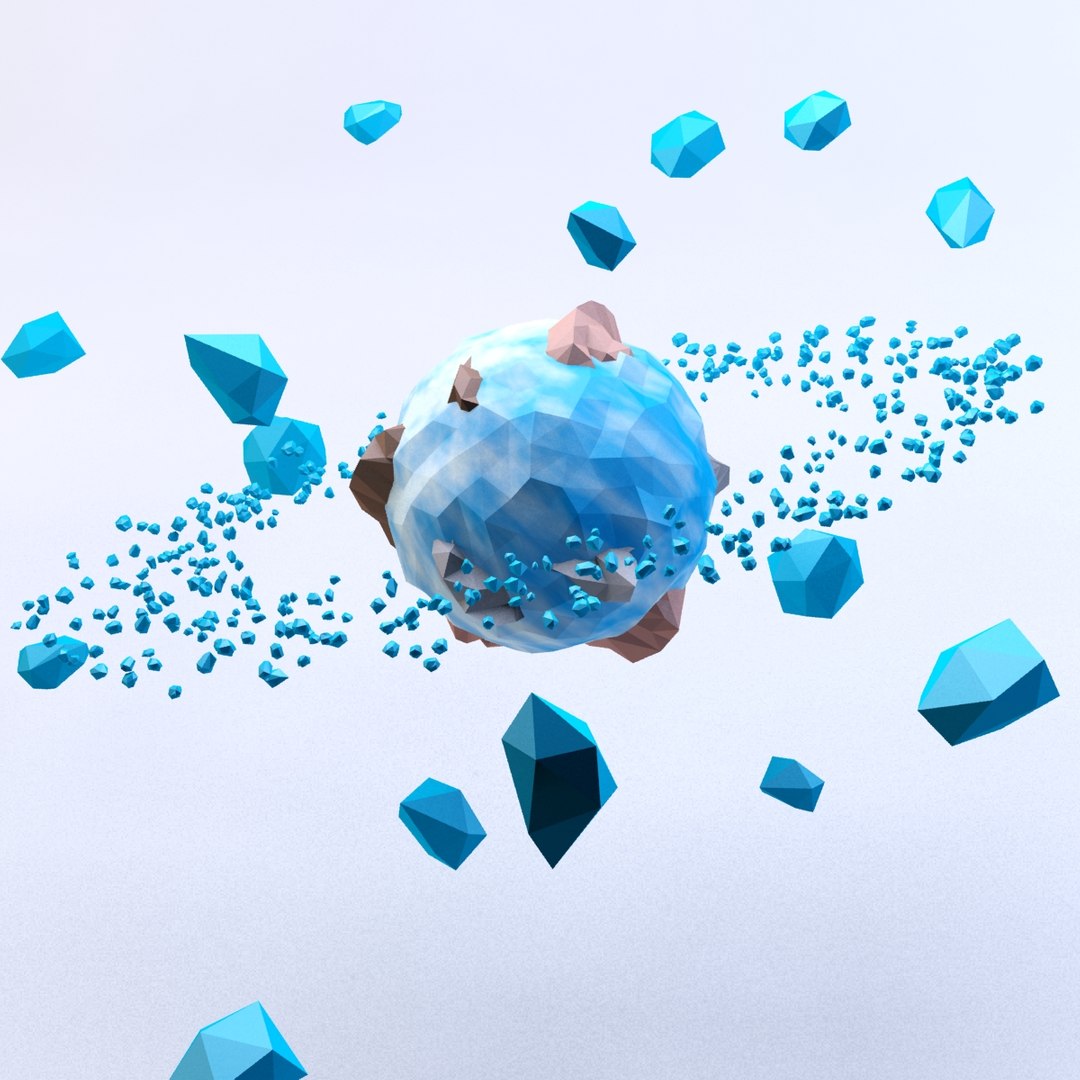 Cartoon Planet Ice Obj