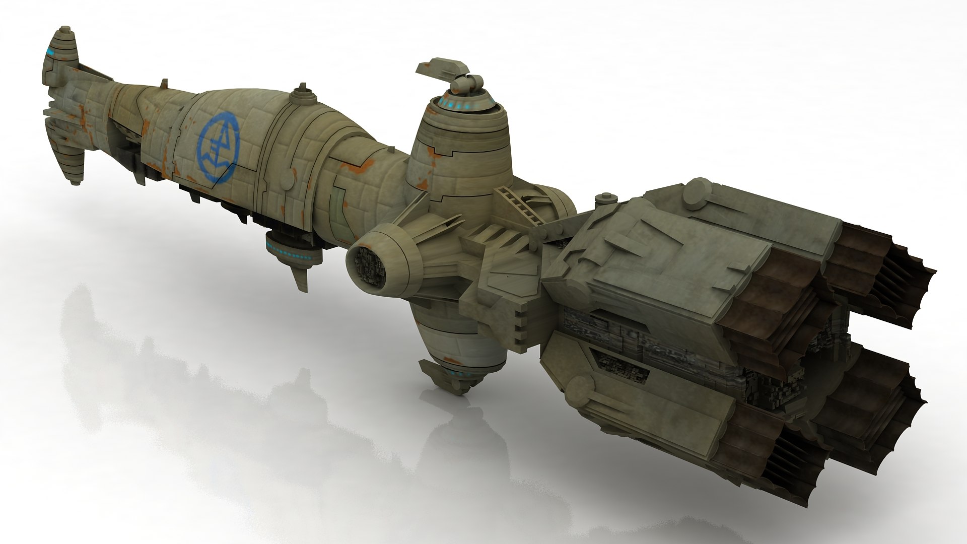 3D Cargo Starship Spaceship Star Model - TurboSquid 1619570