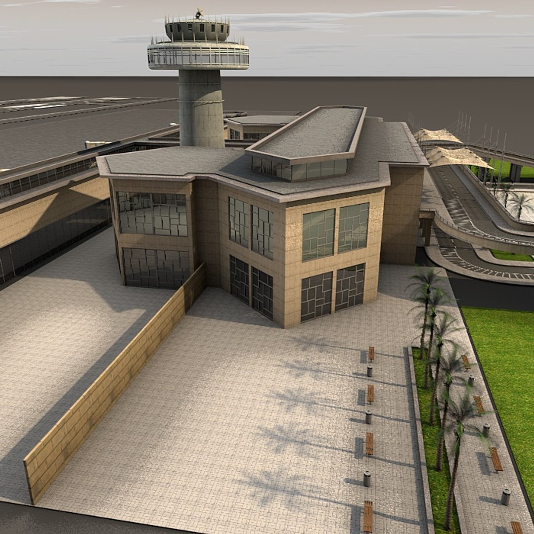 3d Small Airport Scene