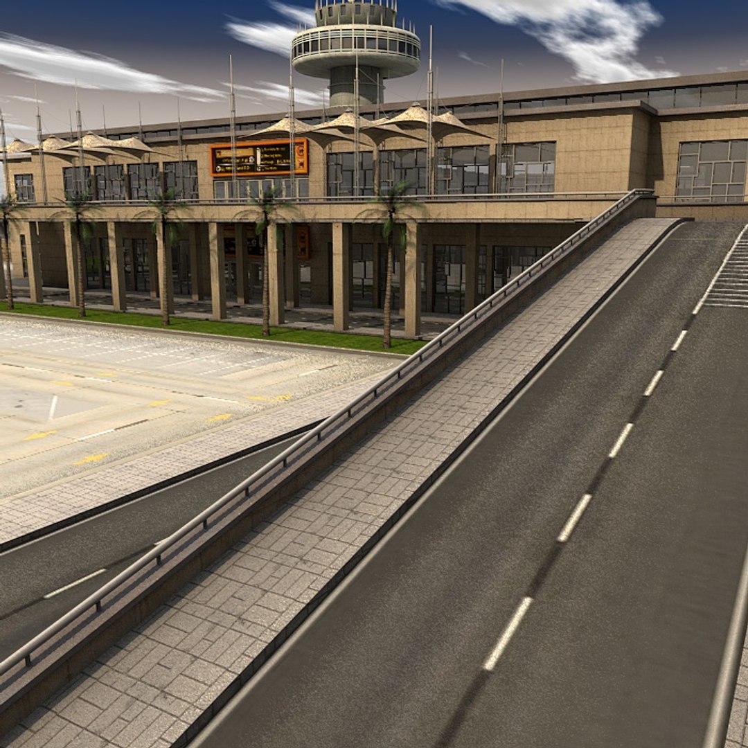 3d Small Airport Scene