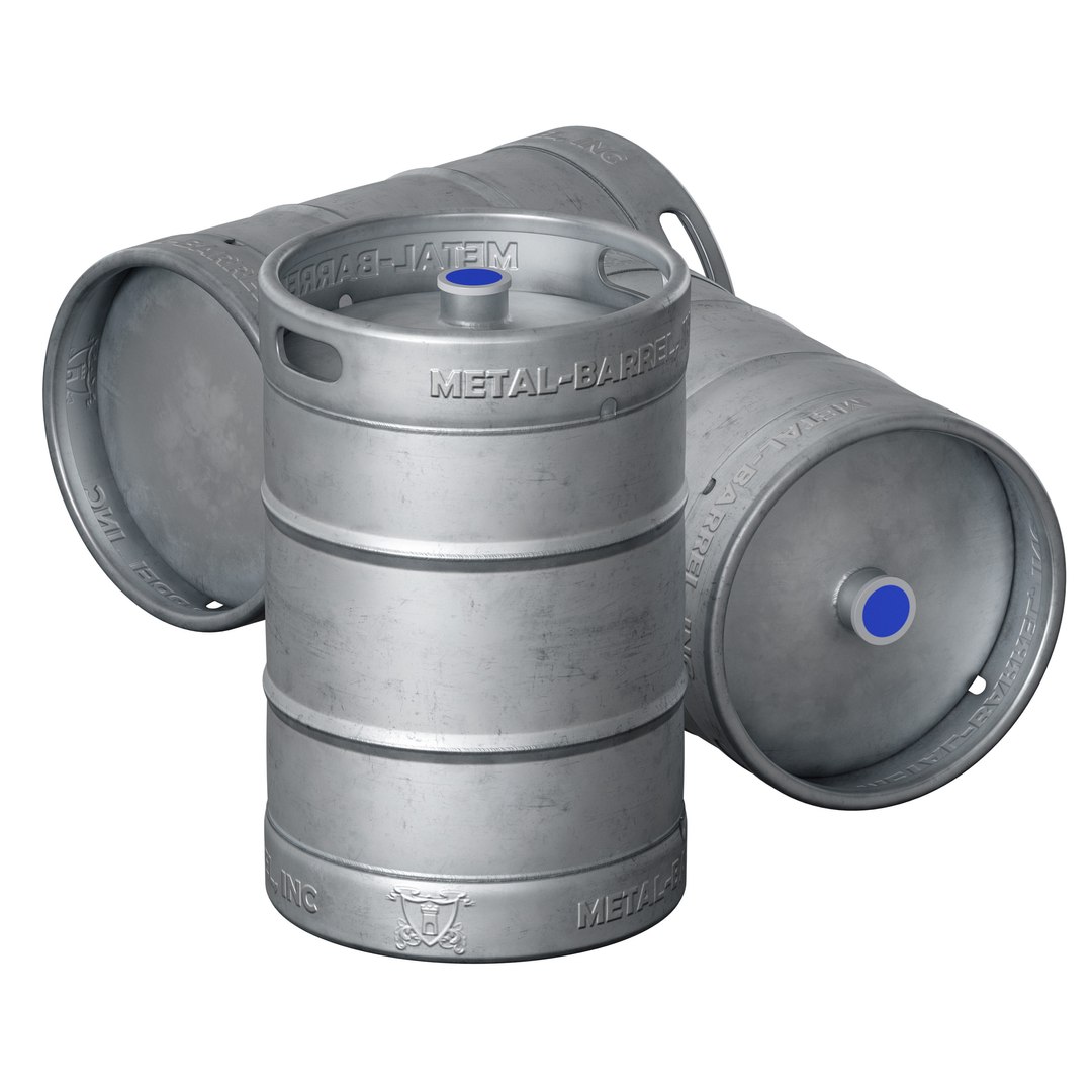 3D Beer Keg Metal Barrel Barrel Cylinder - TurboSquid 2334888