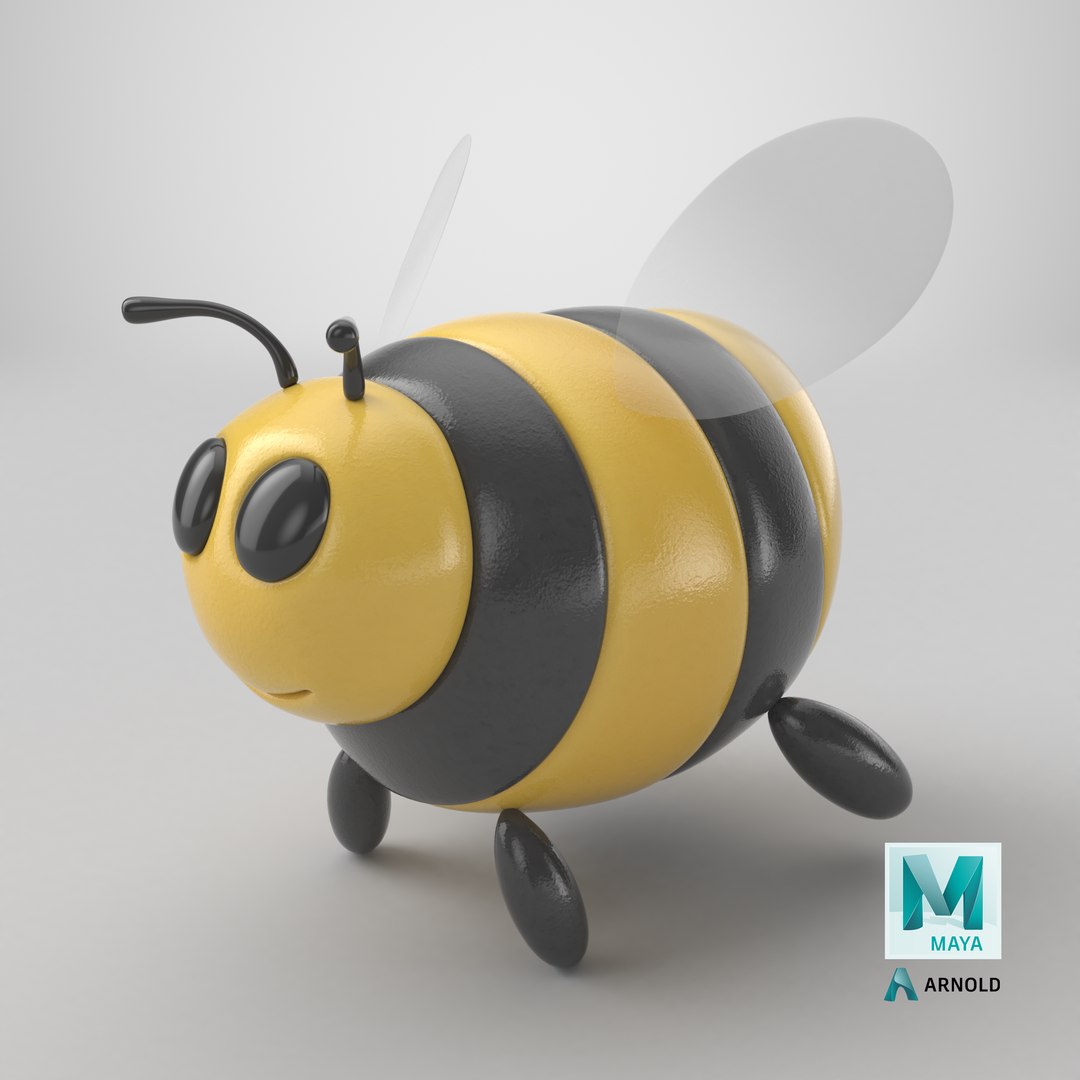 Cartoon Bee 3D Model - TurboSquid 2422532