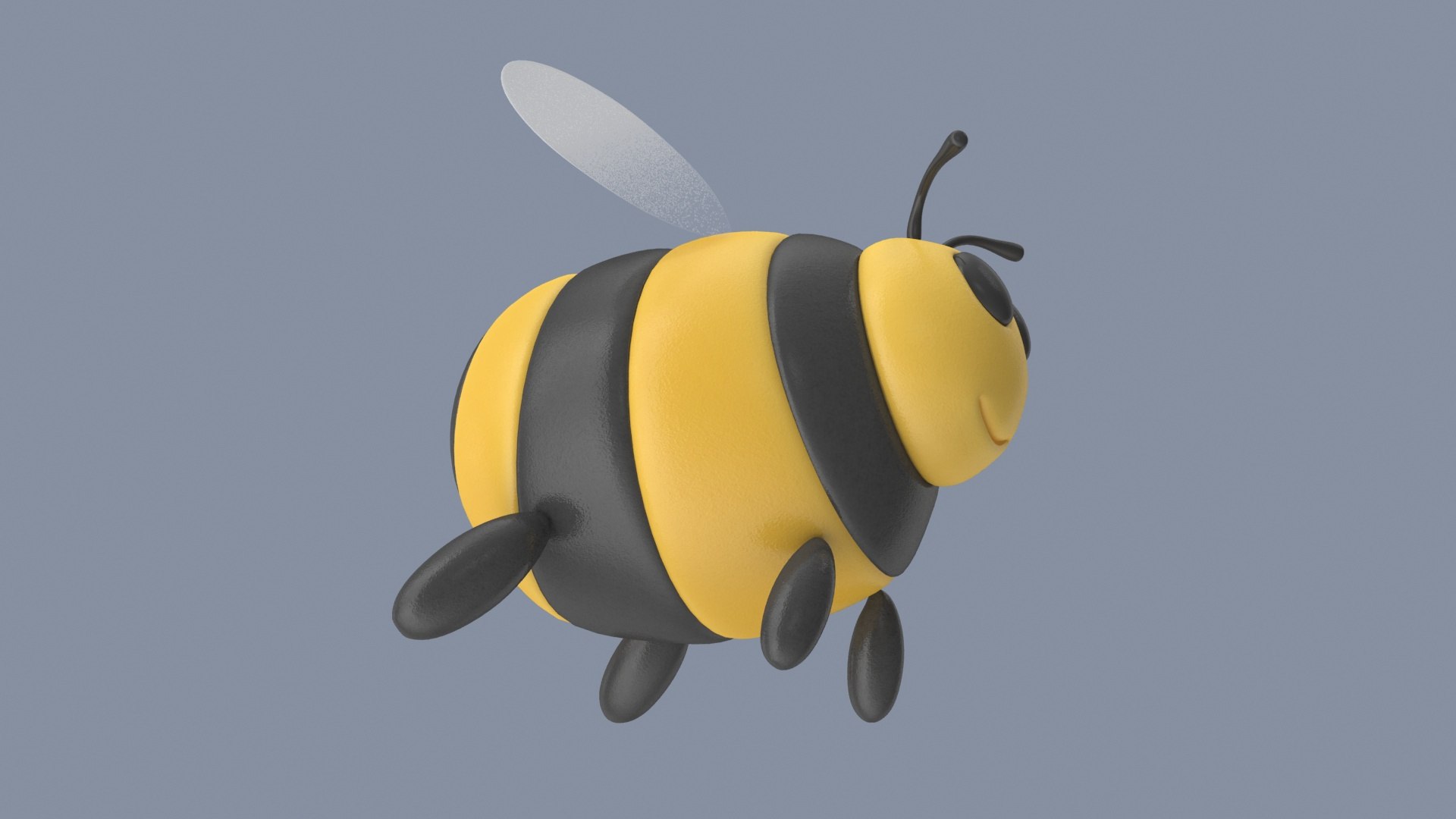 Cartoon Bee 3D Model - TurboSquid 2422532