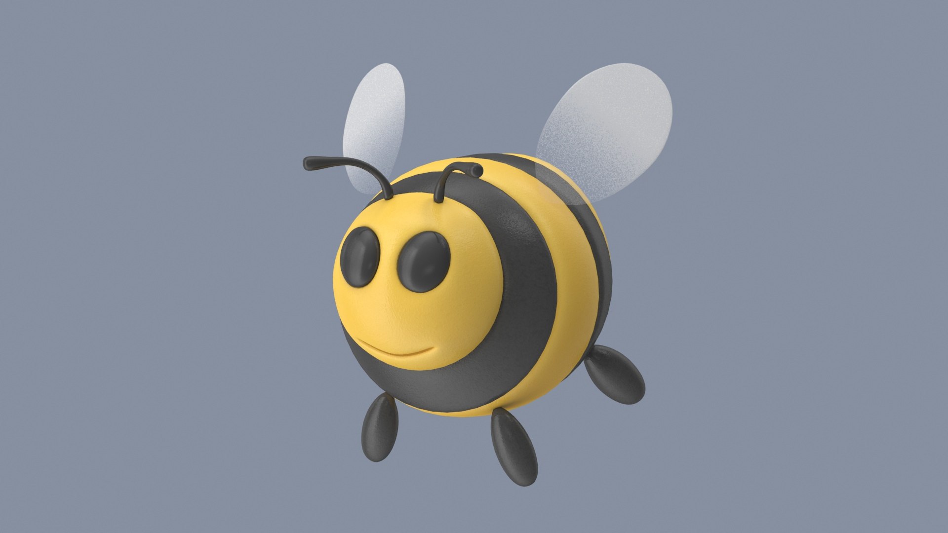 Cartoon Bee 3D Model - TurboSquid 2422532