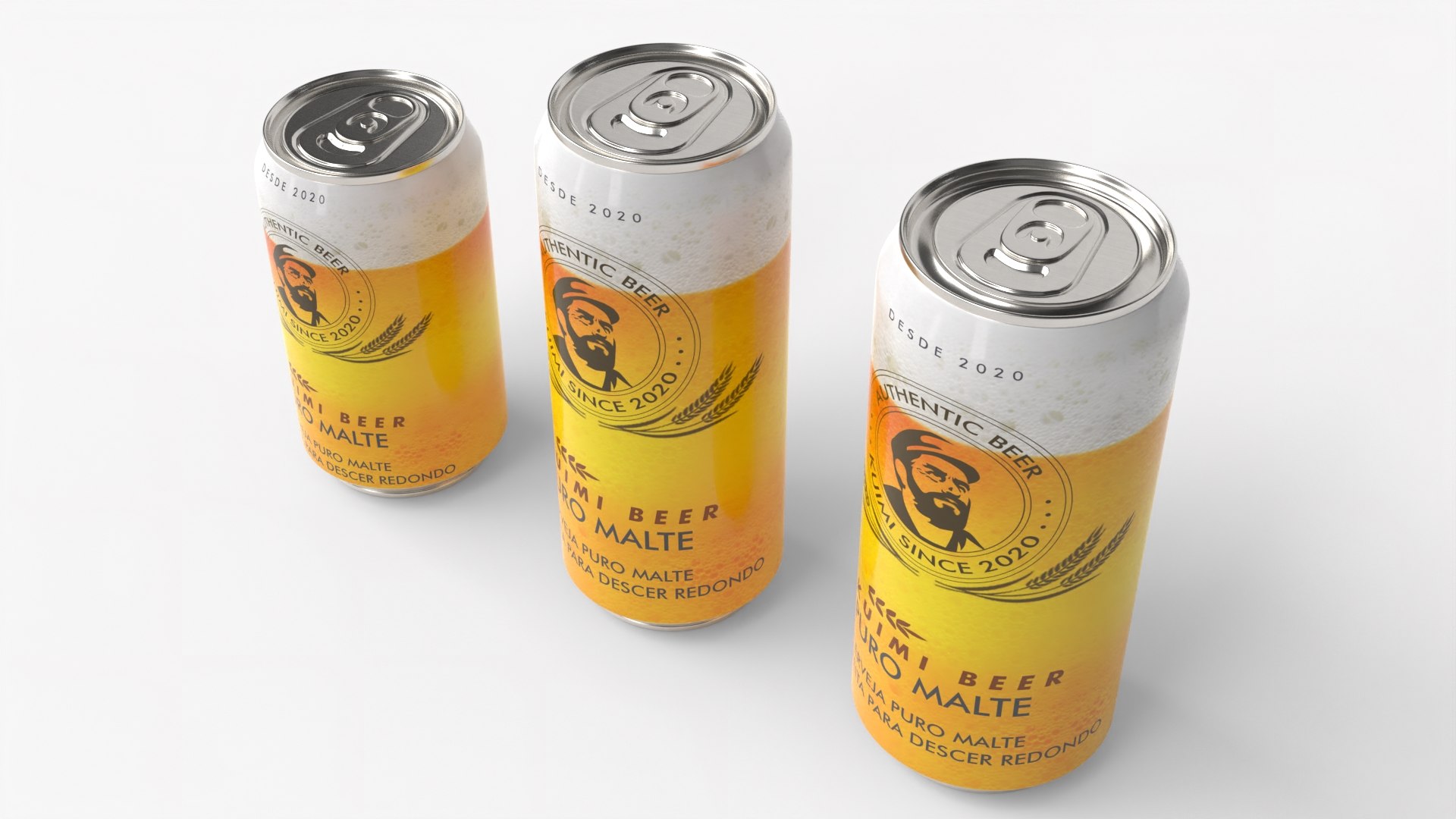 3D Beer Can Pack 01 model - TurboSquid 1749208