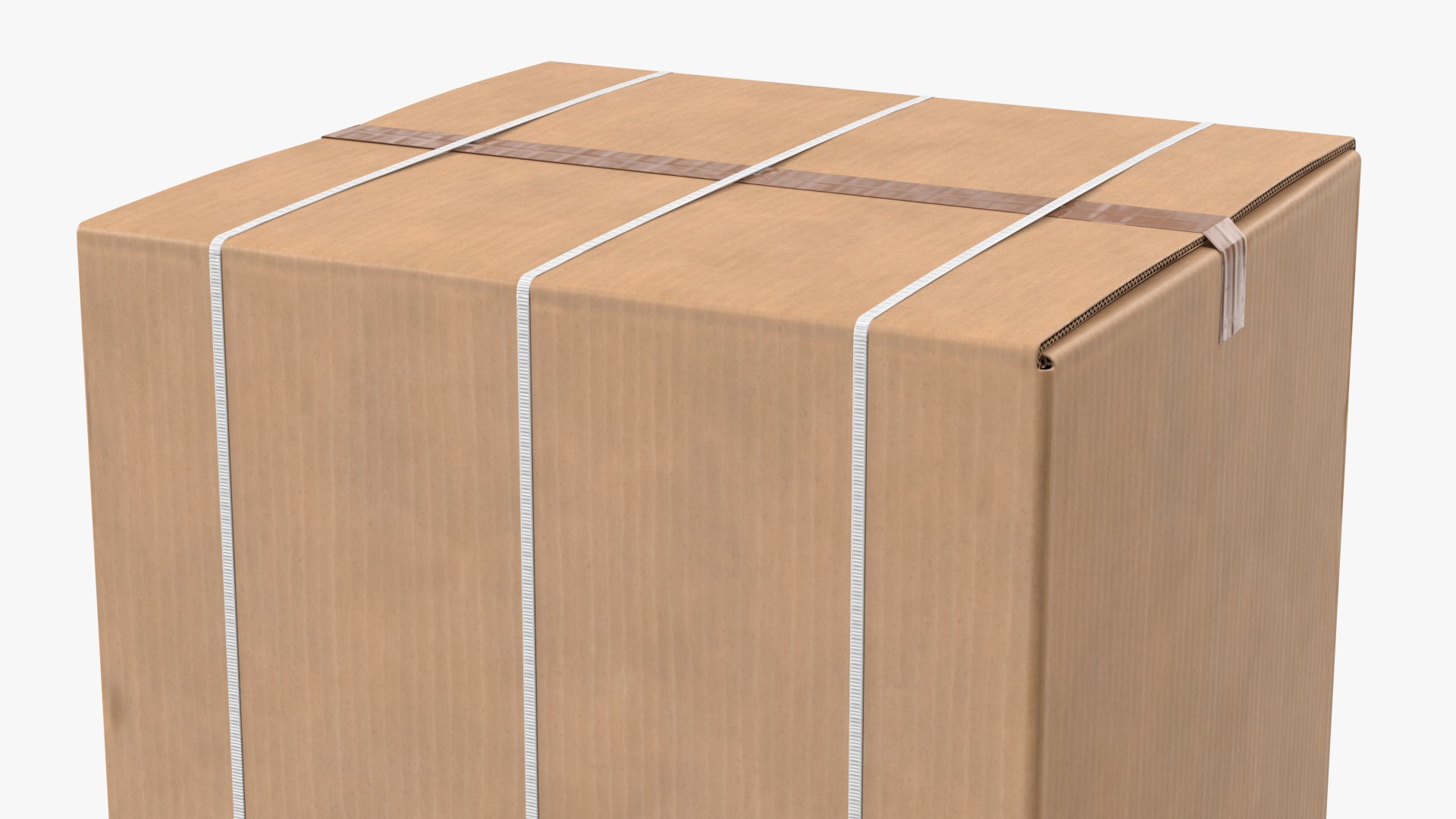 3D Dirty Big Carton Package Box Model - TurboSquid 2117288