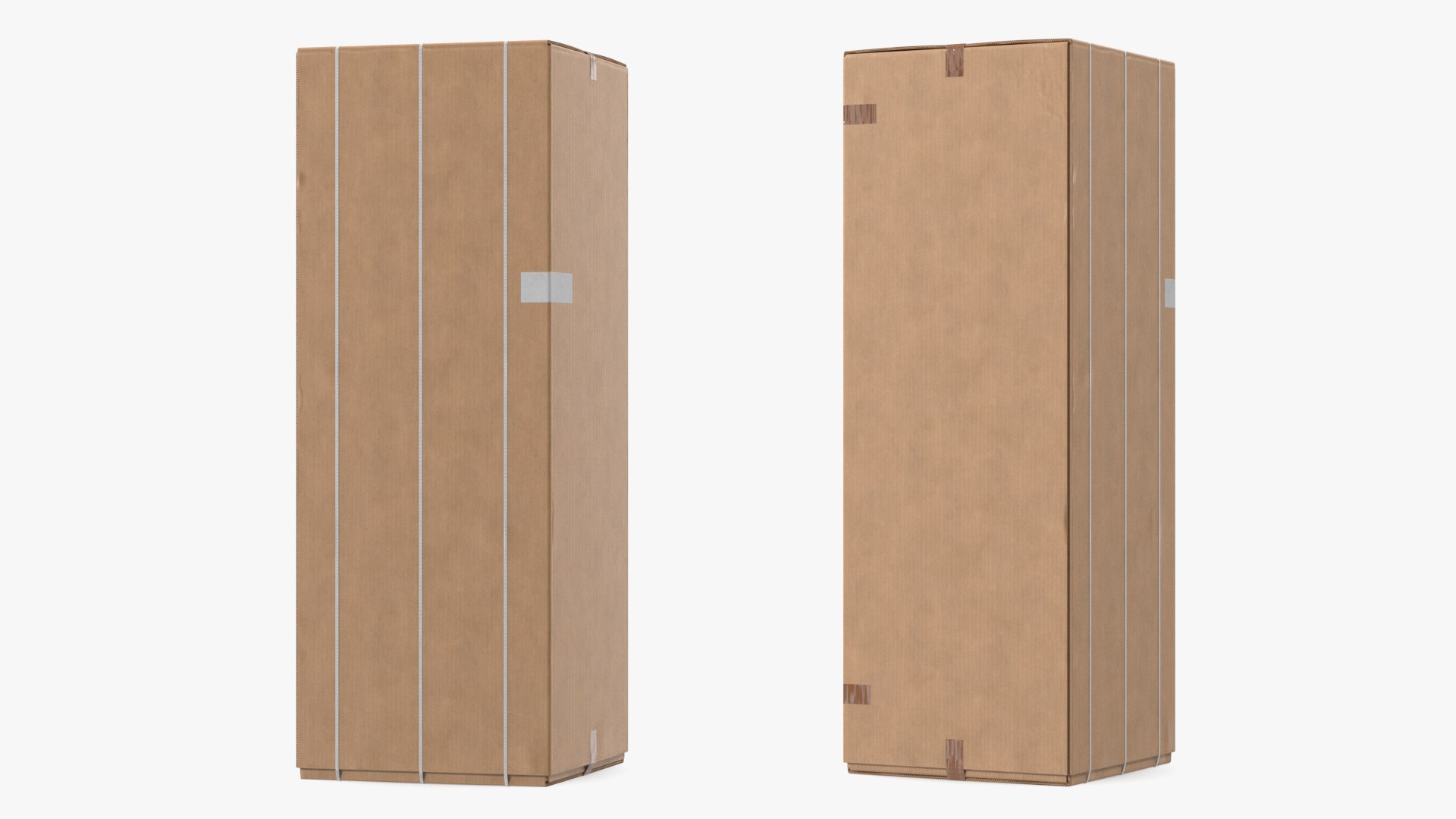 3D Dirty Big Carton Package Box Model - TurboSquid 2117288