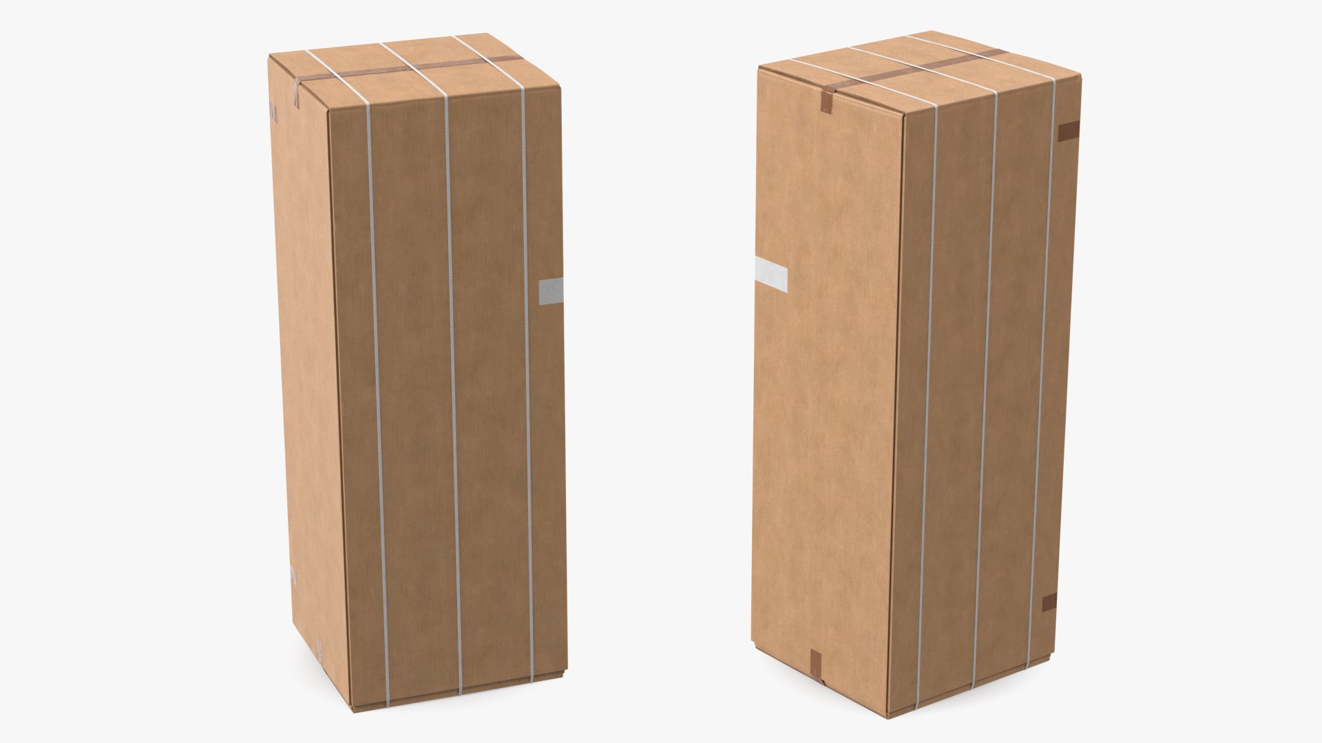 3D Dirty Big Carton Package Box Model - TurboSquid 2117288