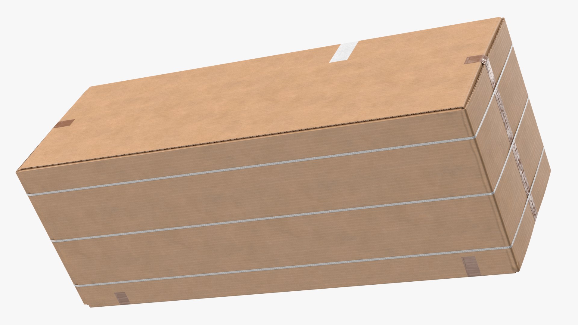 3D Dirty Big Carton Package Box Model - TurboSquid 2117288