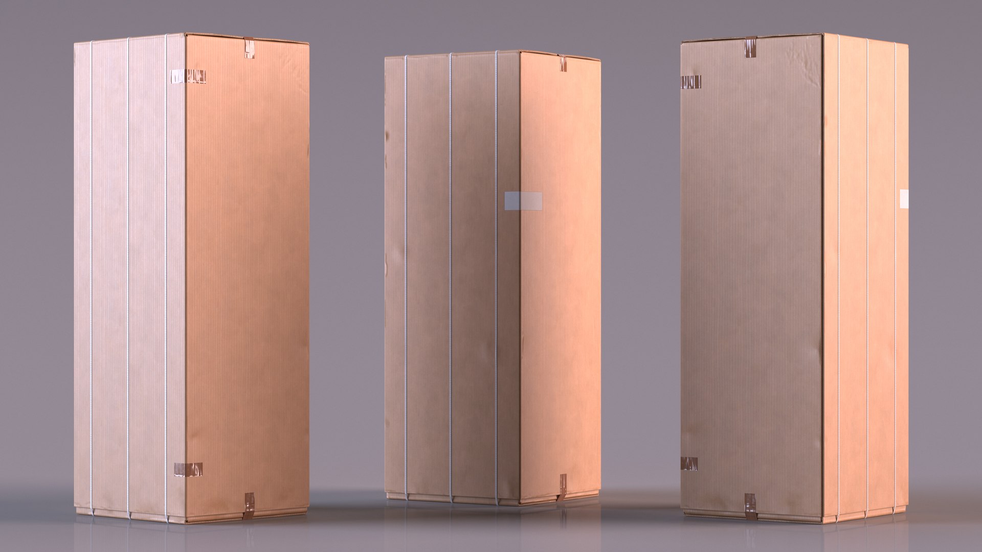 3D Dirty Big Carton Package Box Model - TurboSquid 2117288