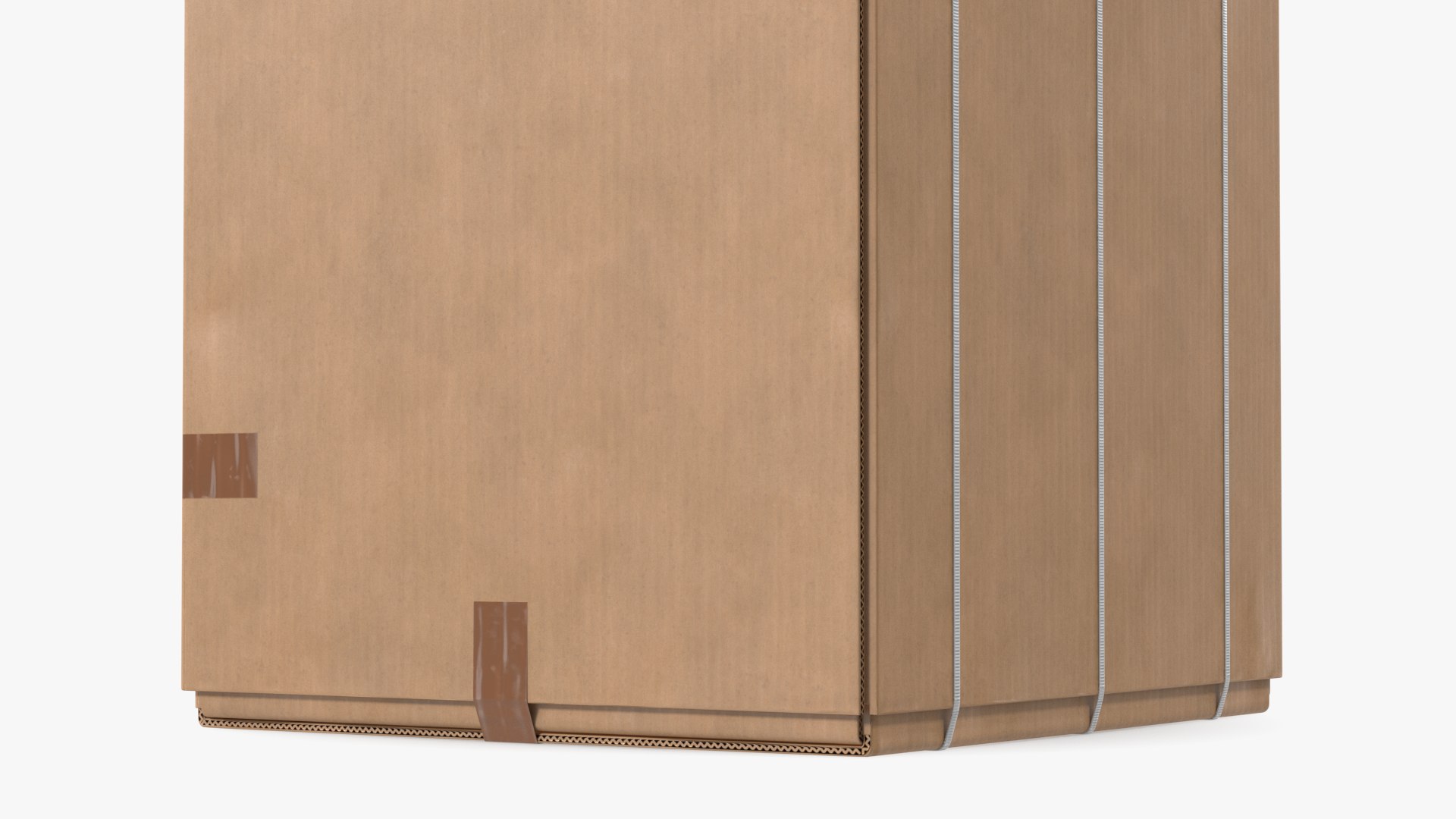 3D Dirty Big Carton Package Box Model - TurboSquid 2117288