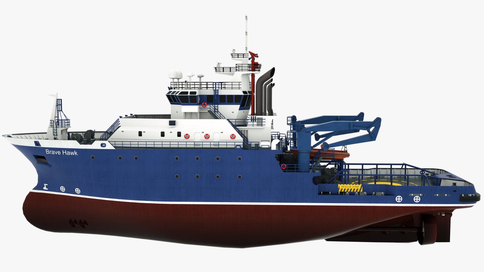 3D Tugboat Brave Hawk - TurboSquid 1758310