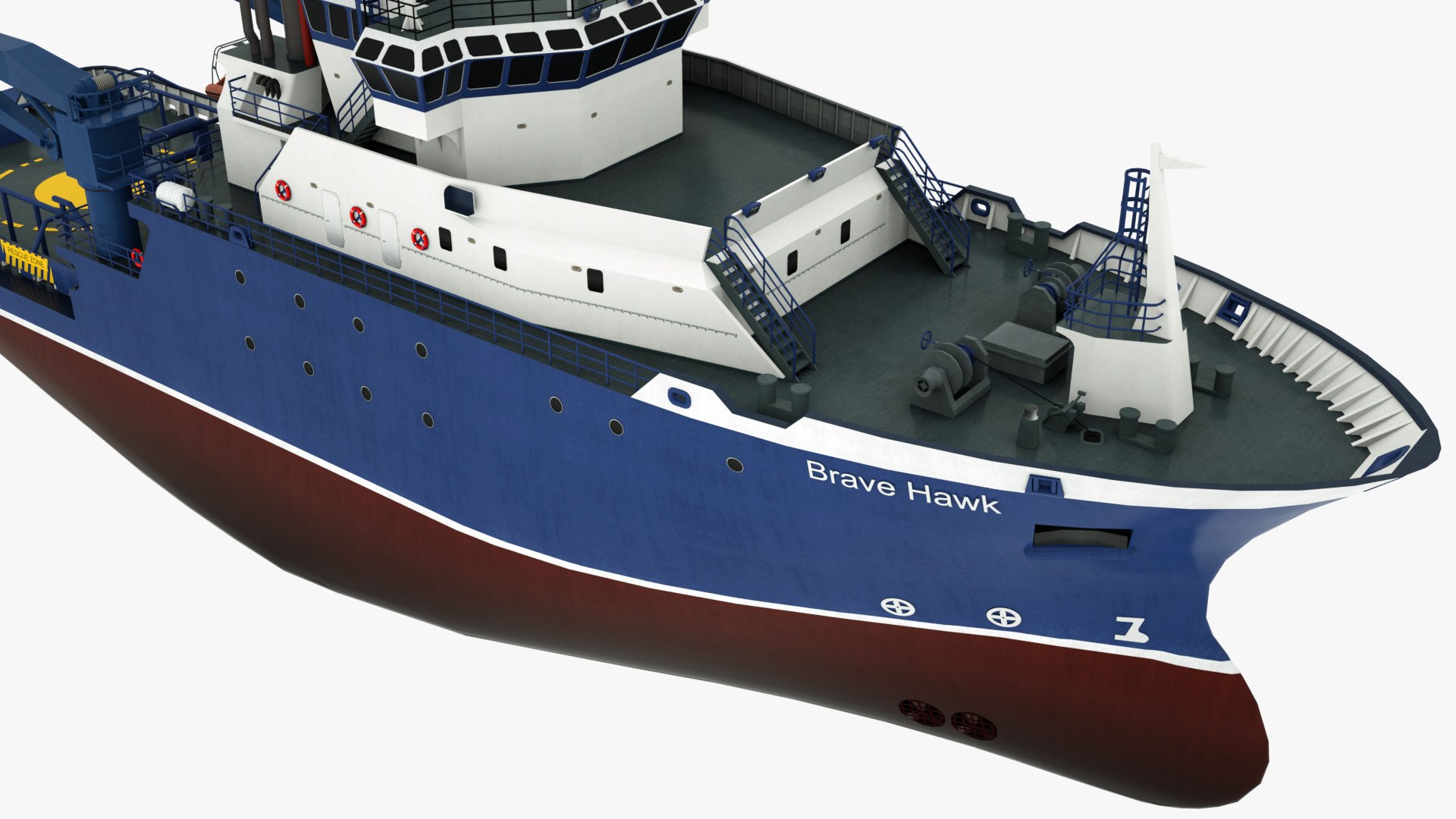 3D Tugboat Brave Hawk - TurboSquid 1758310
