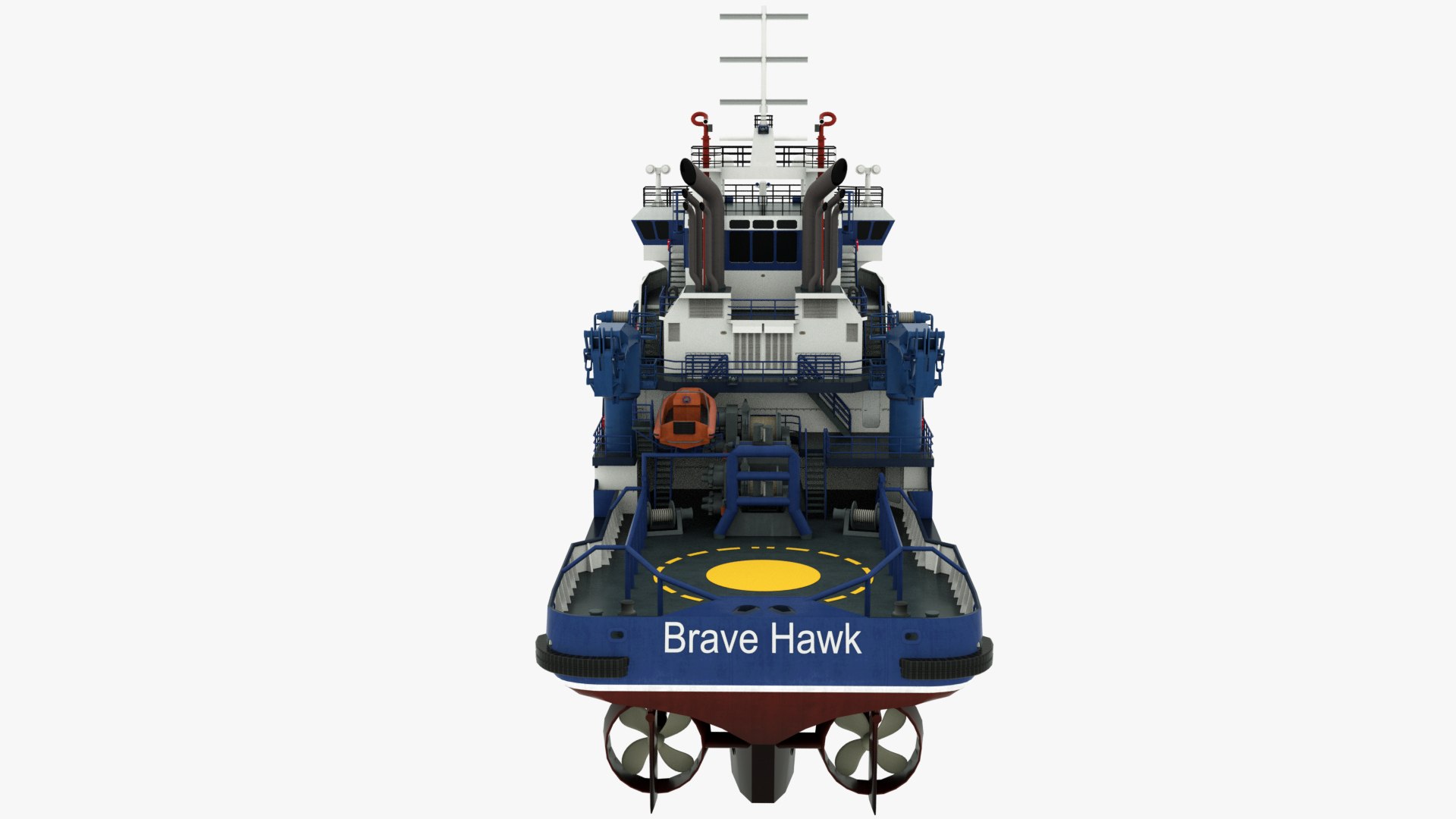 3D Tugboat Brave Hawk - TurboSquid 1758310