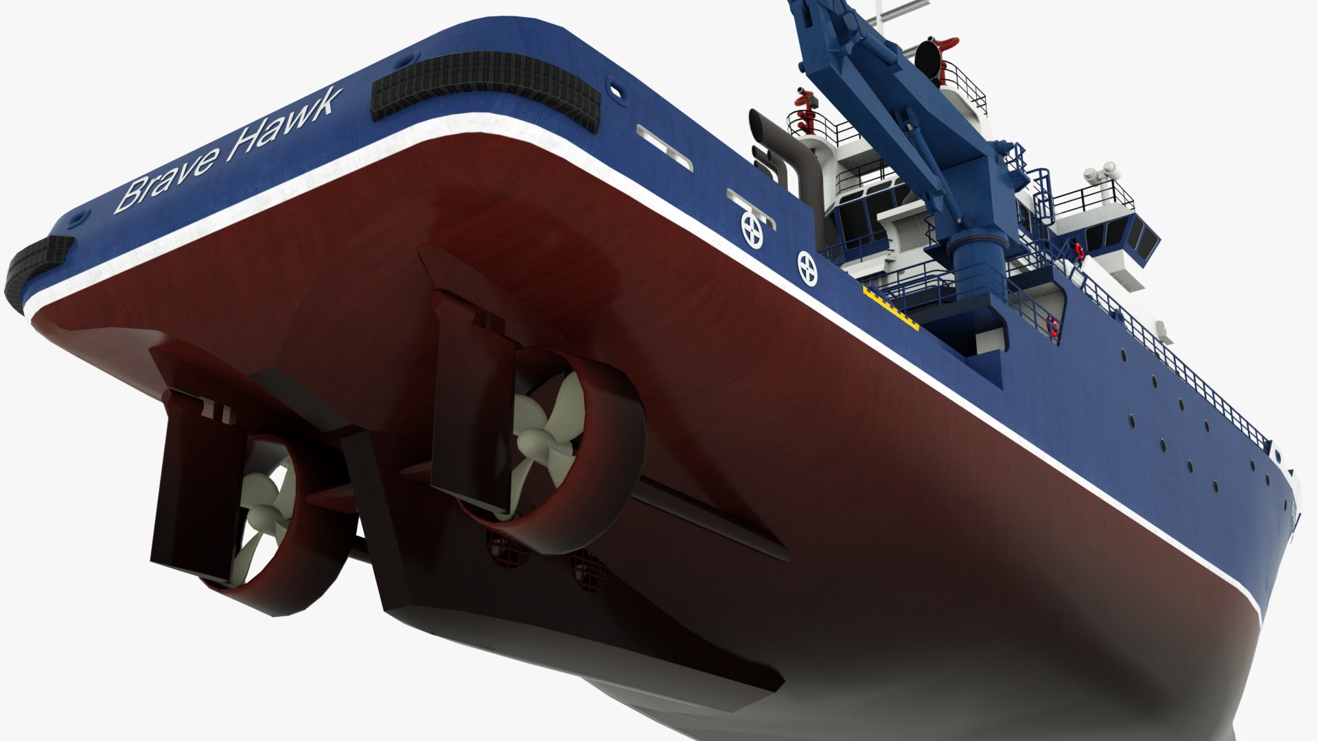 3D Tugboat Brave Hawk - TurboSquid 1758310