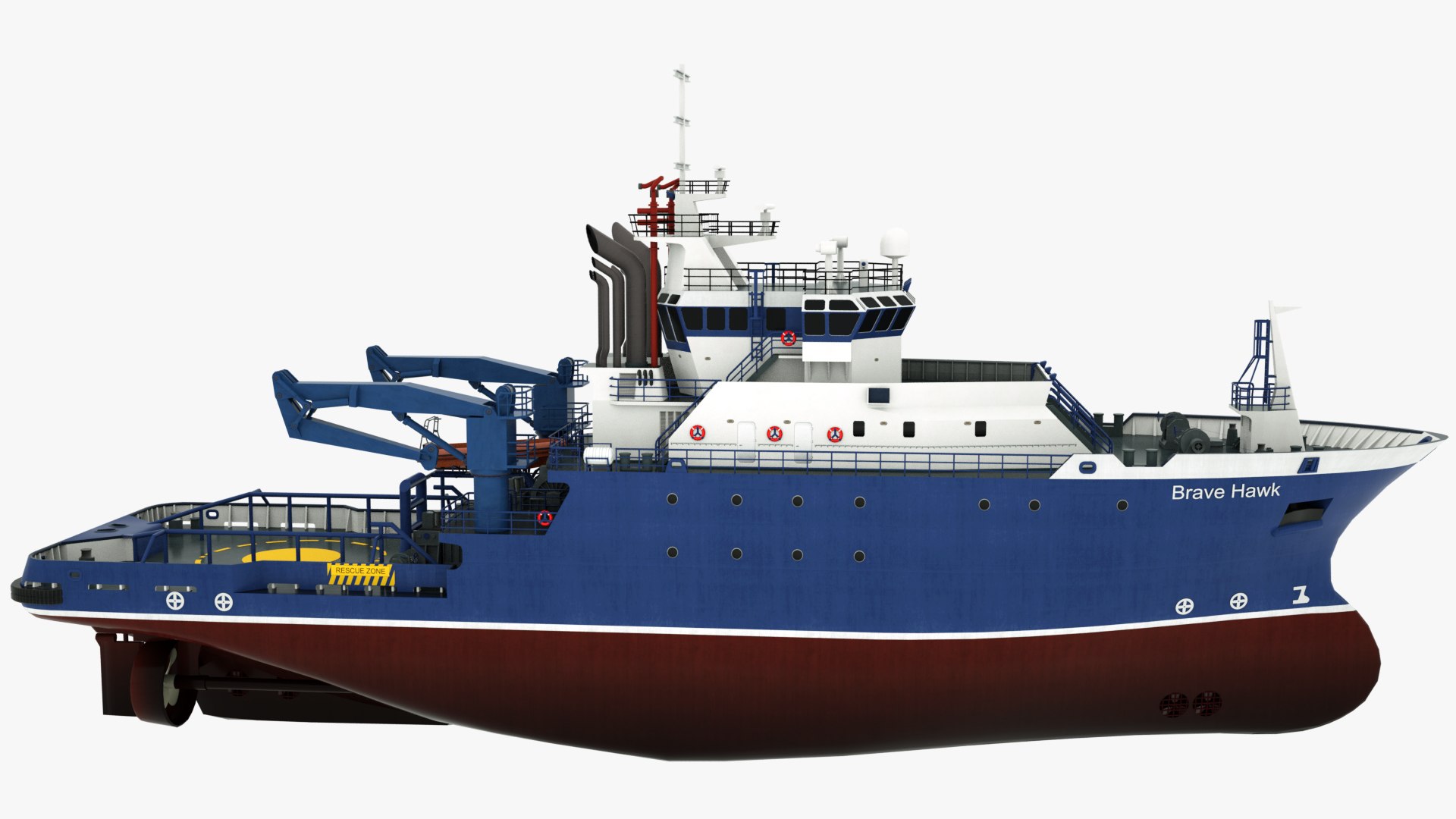 3D Tugboat Brave Hawk - TurboSquid 1758310