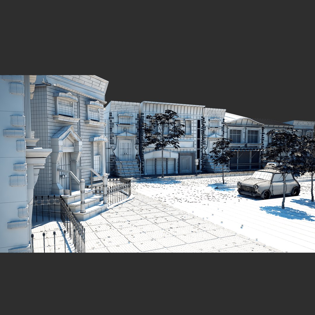 Street Modelled 3d Model