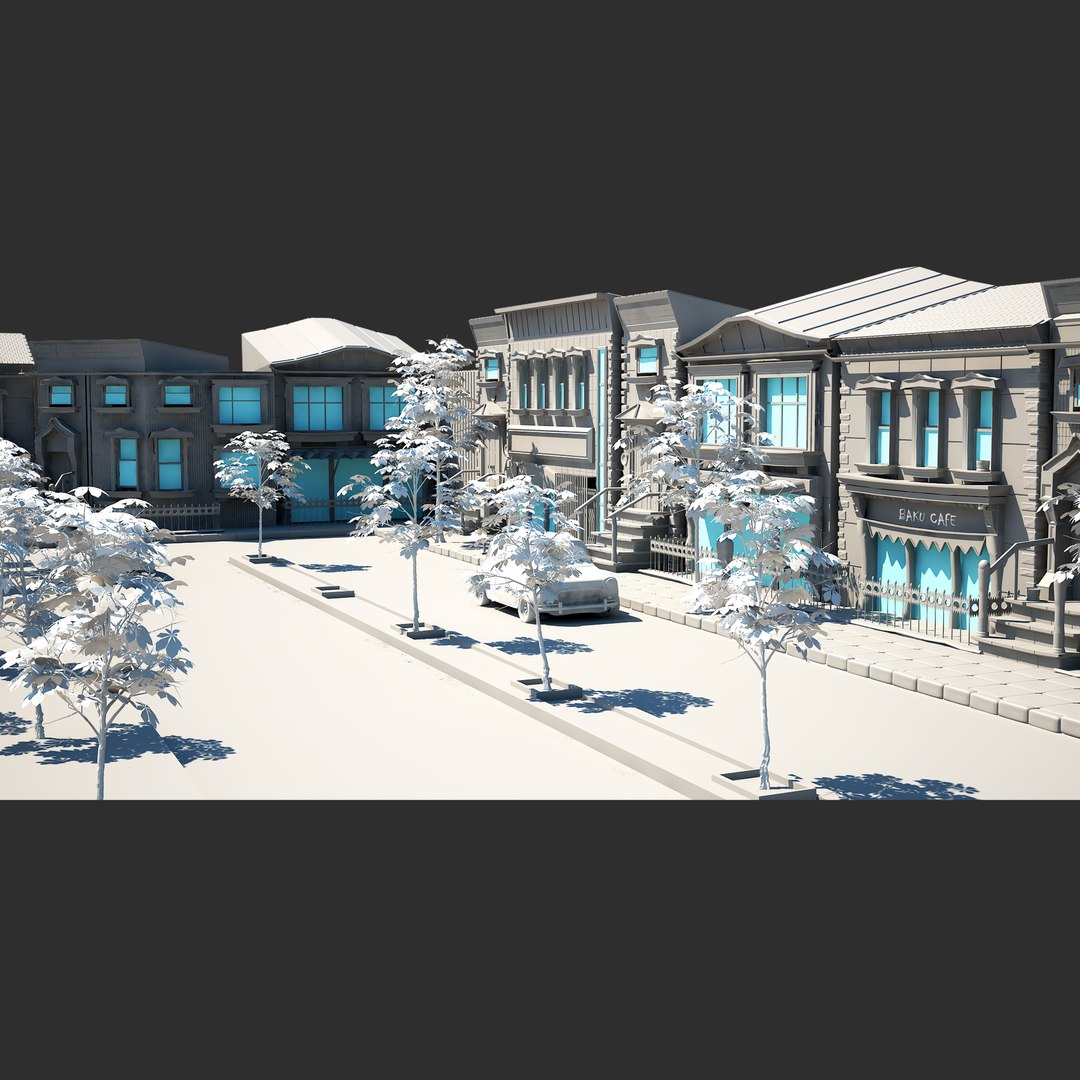Street Modelled 3d Model