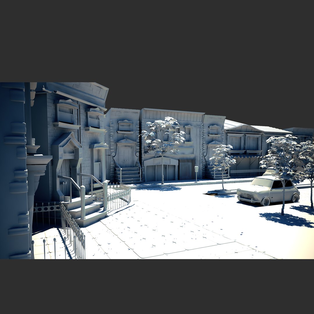 Street Modelled 3d Model