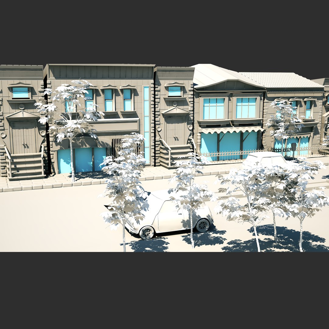 Street Modelled 3d Model