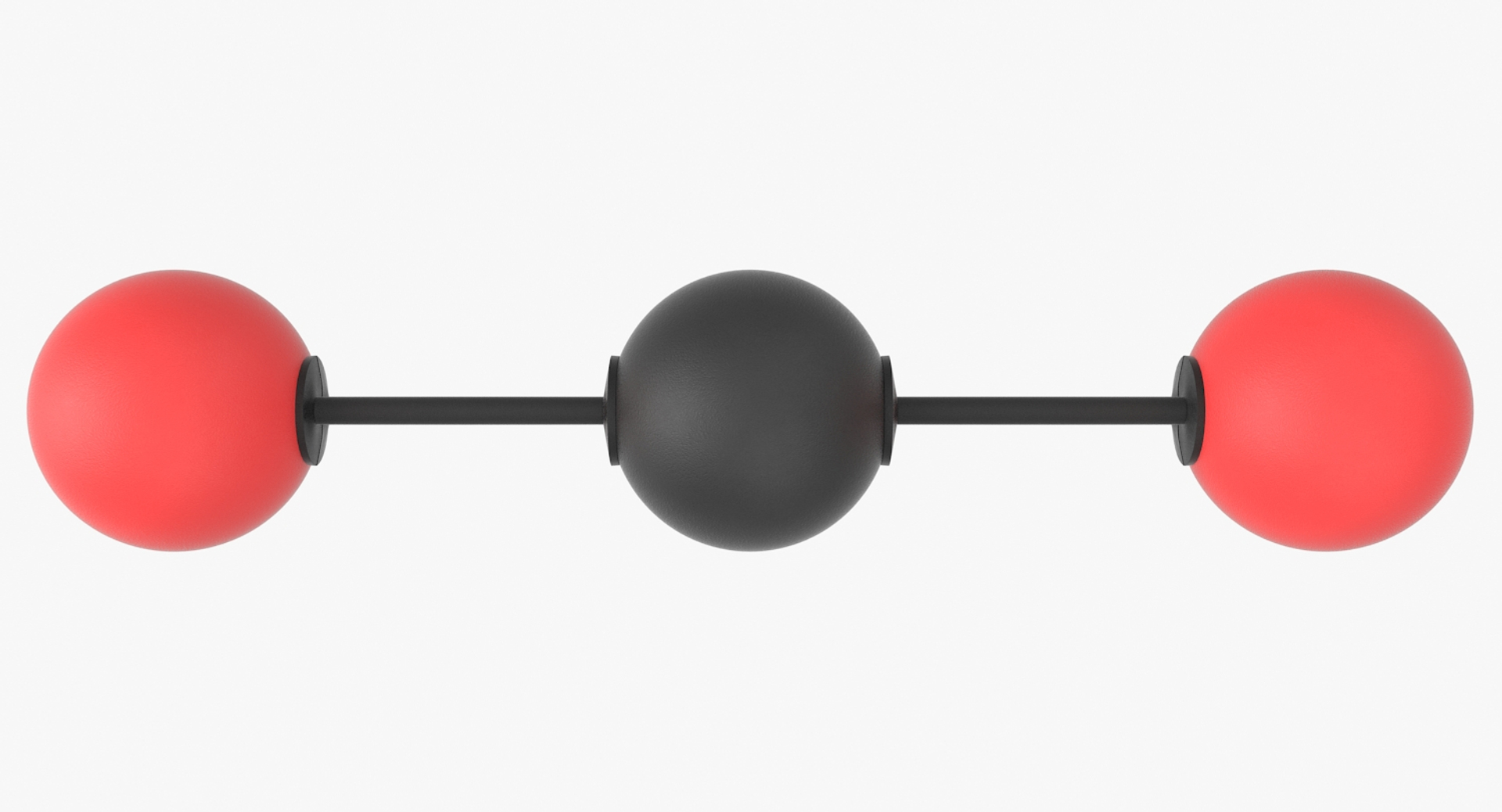 Carbon dioxide molecule 3D model - TurboSquid 1418445