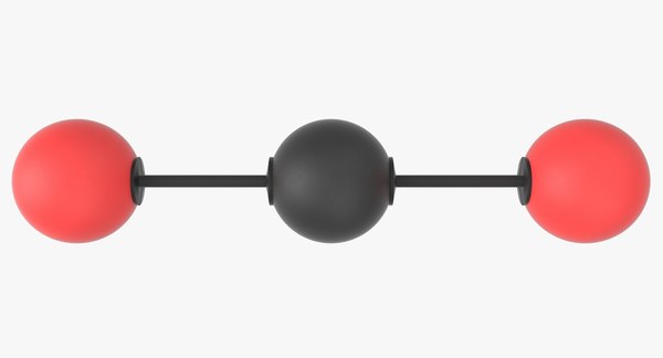 Carbon dioxide molecule 3D model - TurboSquid 1418445