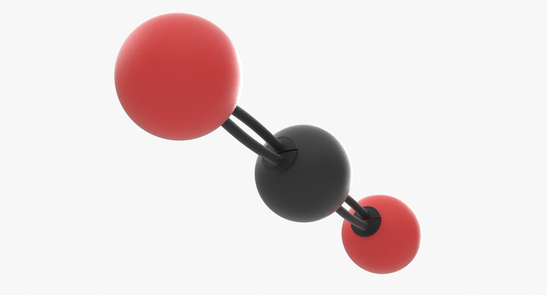 Carbon dioxide molecule 3D model - TurboSquid 1418445