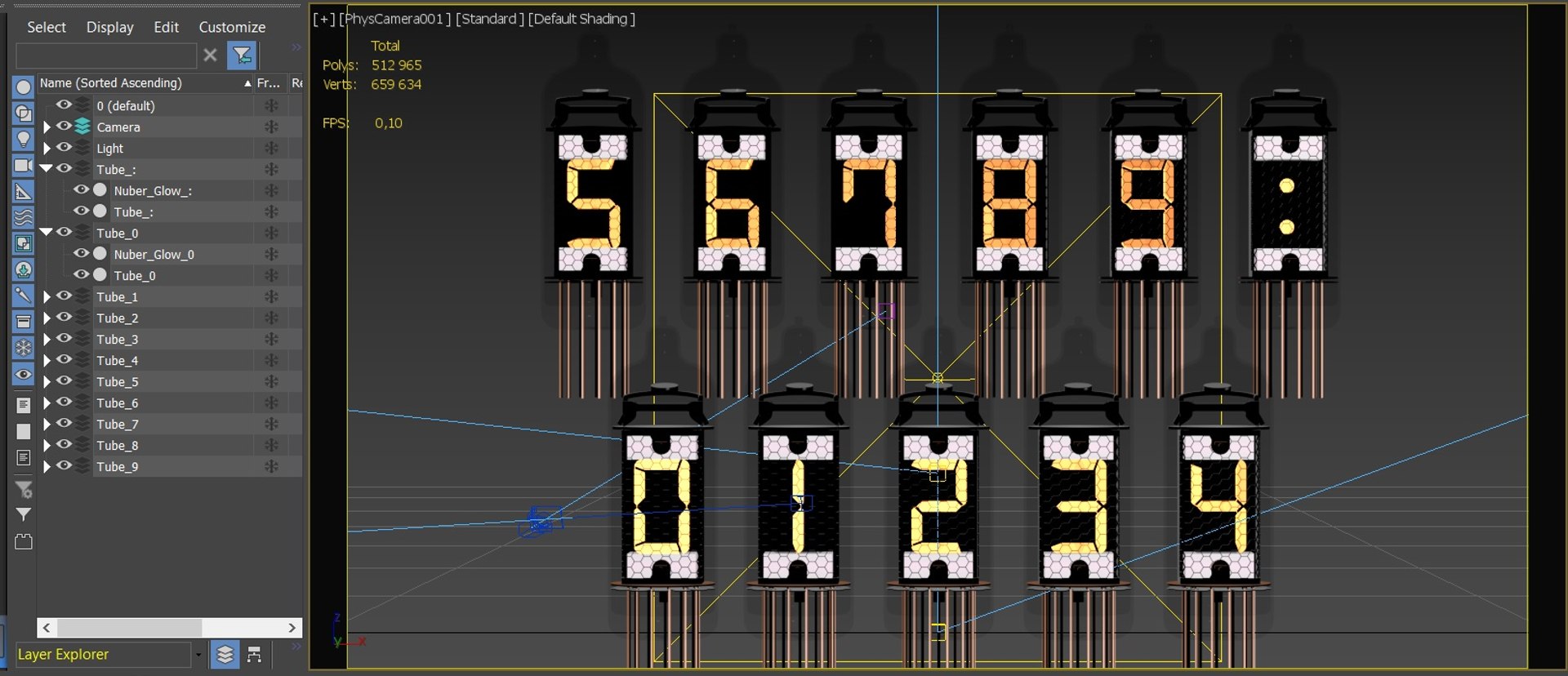 A Nixie Tube Or Cold Cathode Display 3D Model Model - TurboSquid 1969397