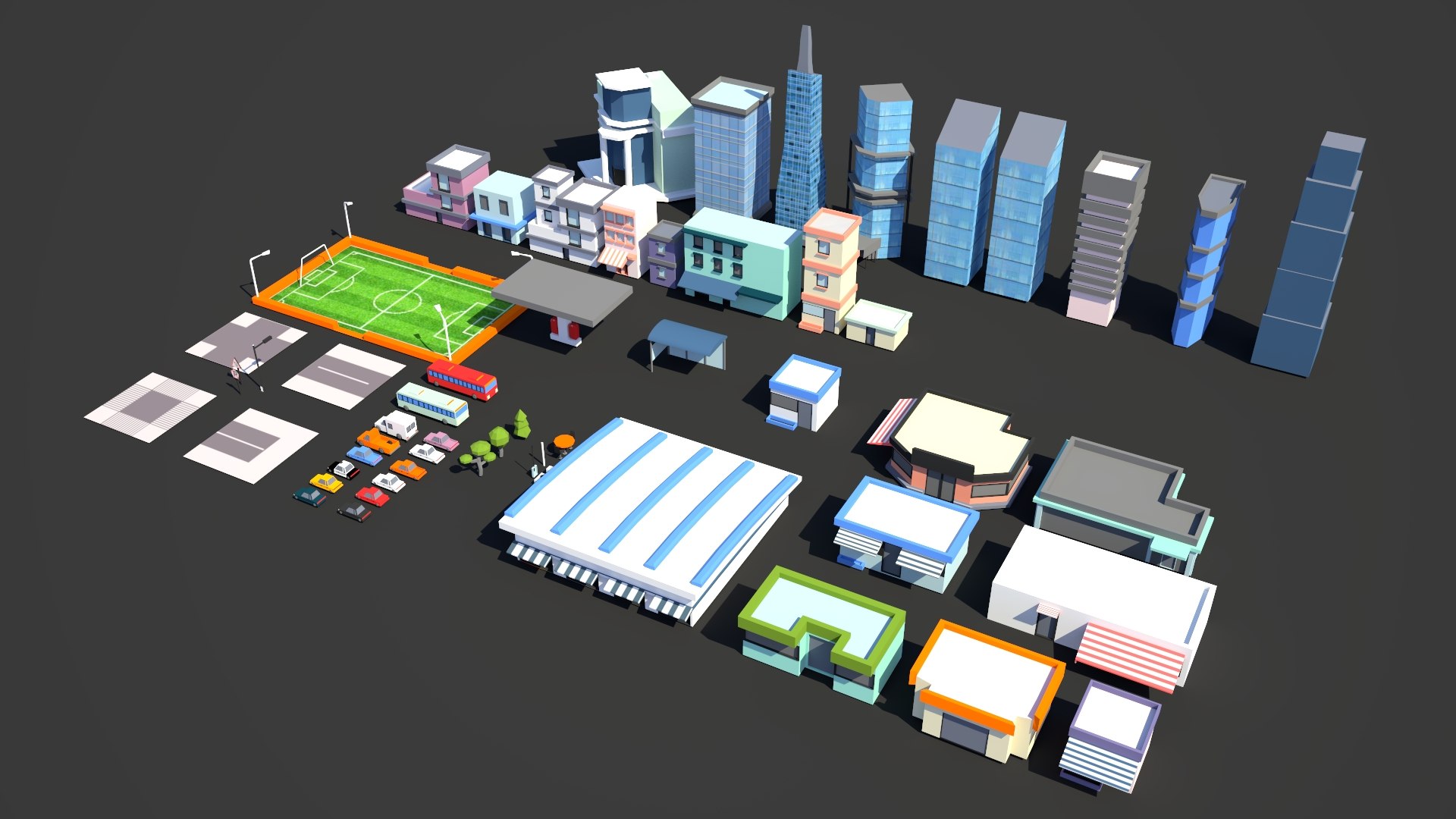 3D Model City Pack Buildings - TurboSquid 1434738