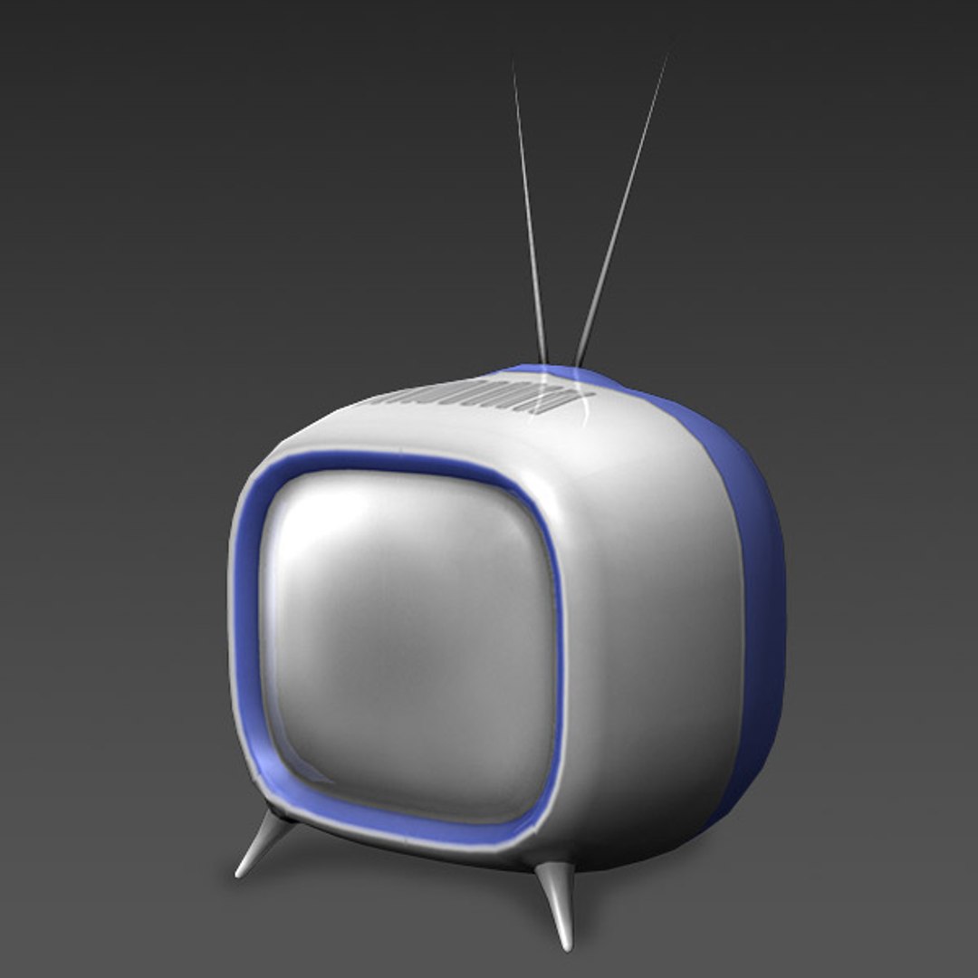 3d Model Television Retro Design