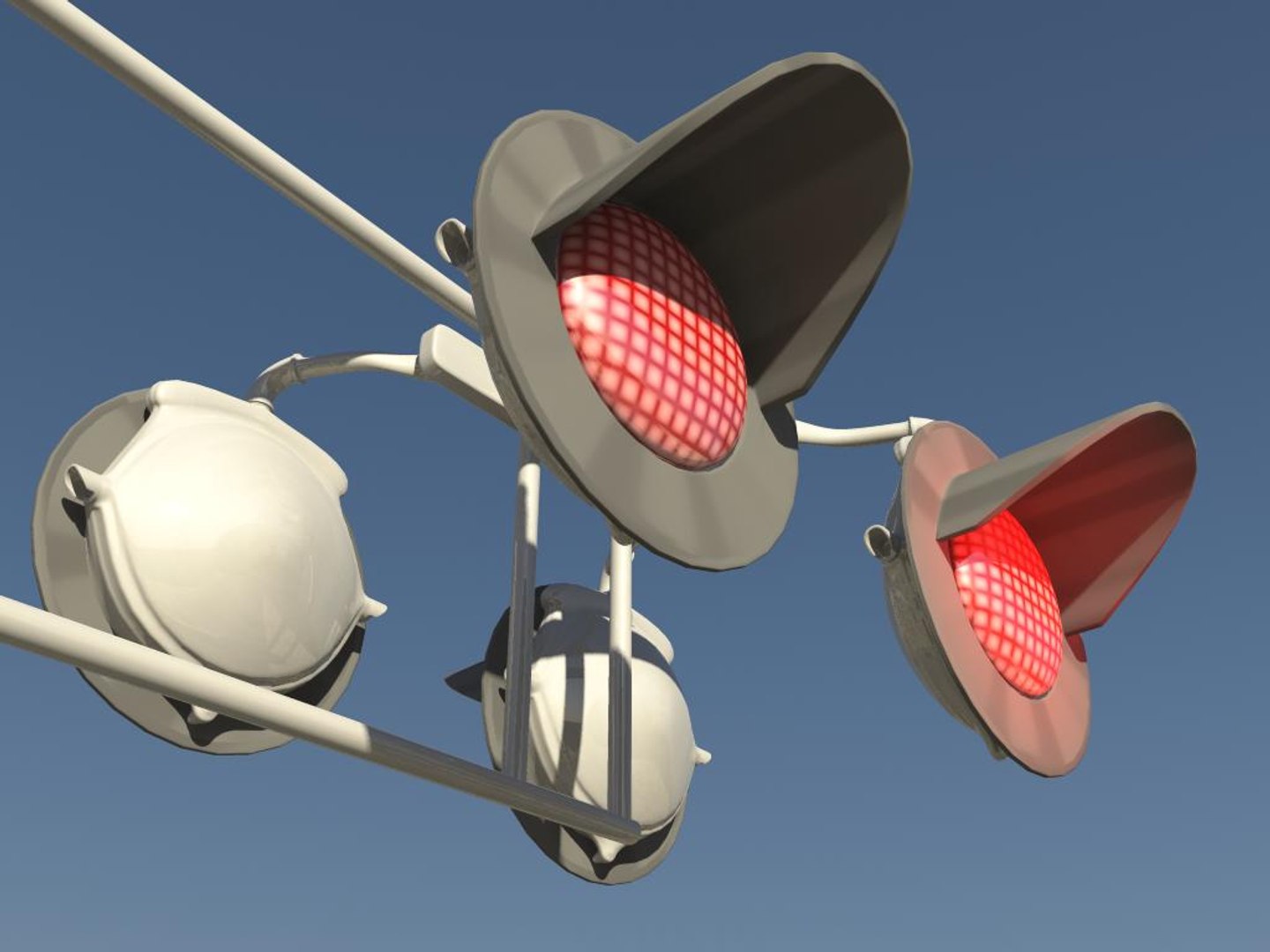 Flashing Rail Road Crossing 3d Max