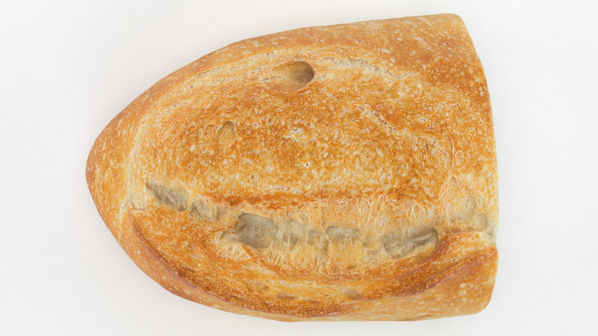 Batard Bread Half 02 model - TurboSquid 1831046