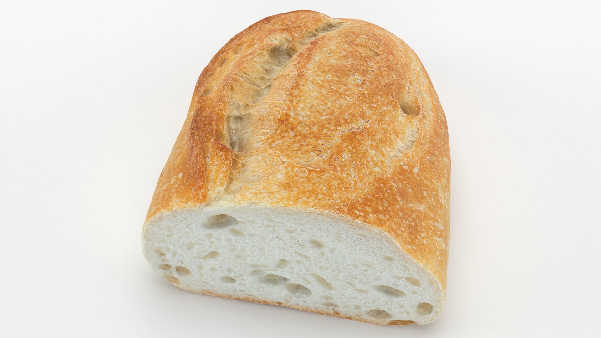 Batard Bread Half 02 Model - TurboSquid 1831046