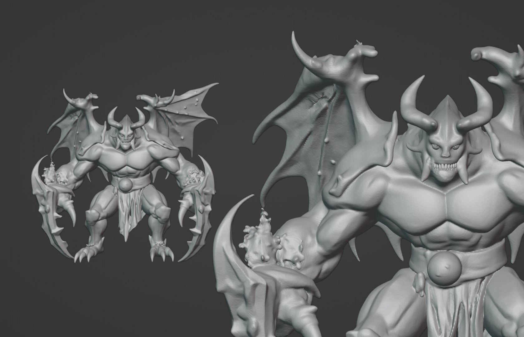 Infernal Behemoth Dark Fantasy Creature Bust Model - TurboSquid 2427088