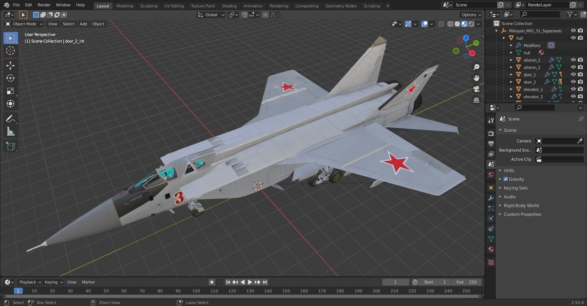 Mikoyan MiG-31 Supersonic Interceptor Aircraft 3D model - TurboSquid ...