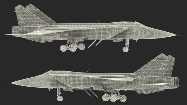 Mikoyan MiG-31 초음속 요격 항공기 3D 모델 - TurboSquid 1955037