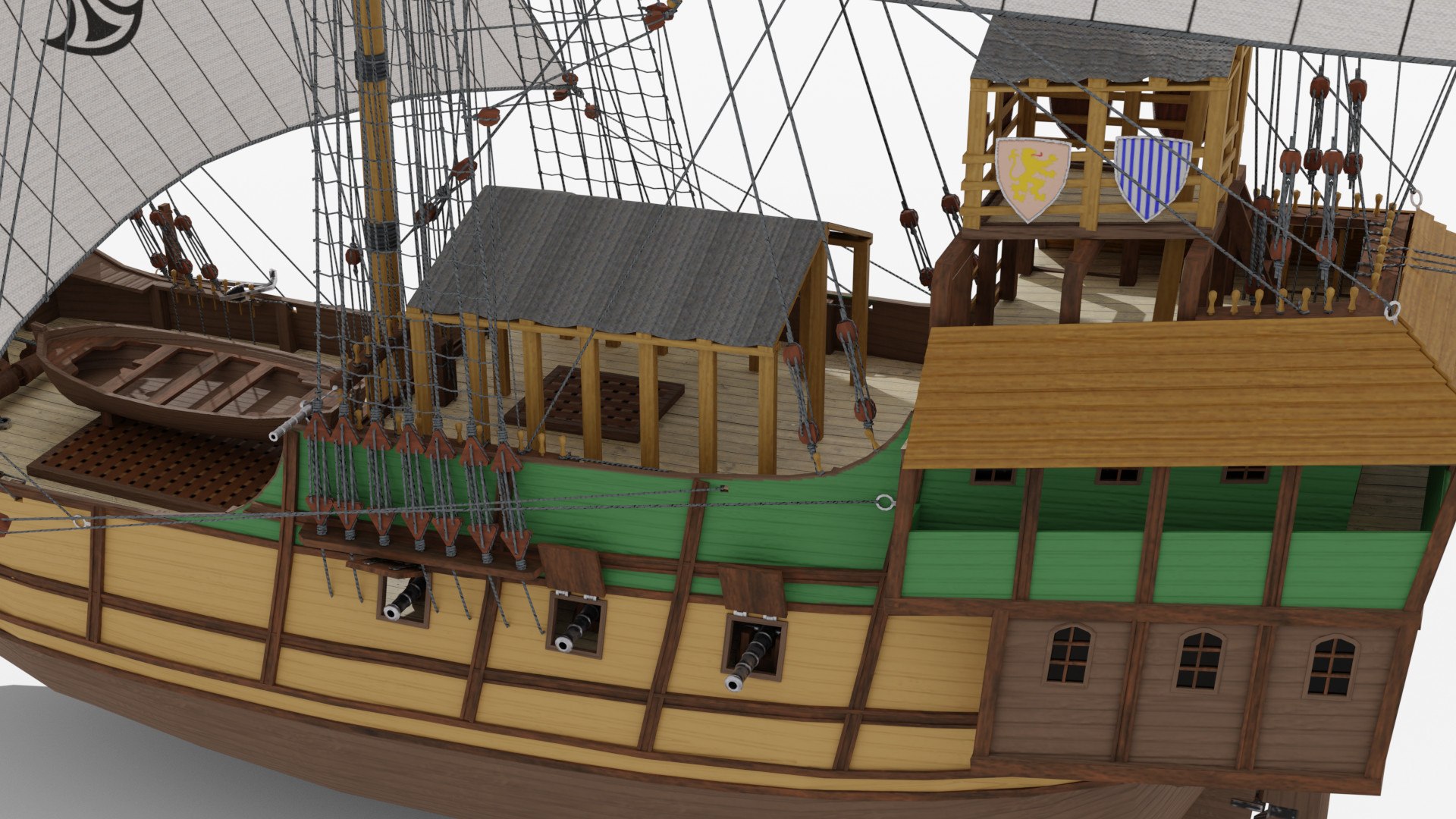 3D Atlantic Carrack Model - TurboSquid 2236448