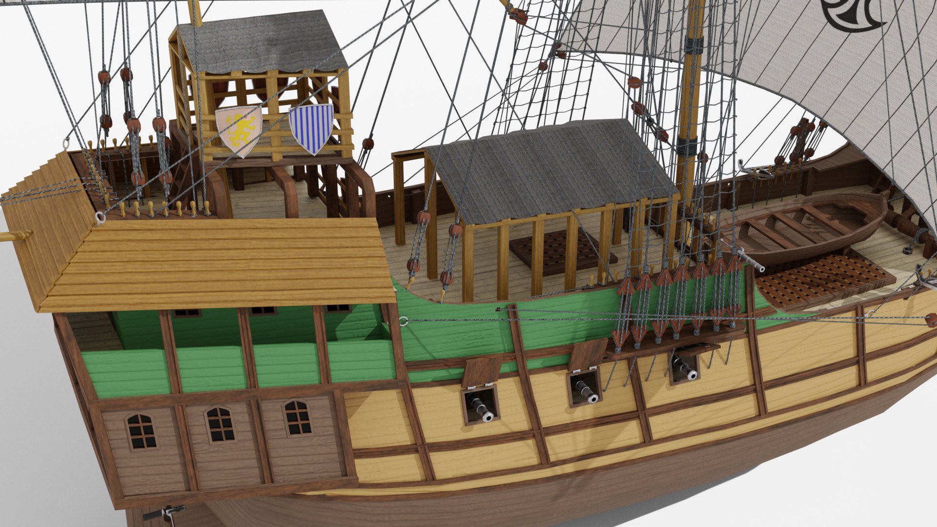 3D Atlantic Carrack Model - TurboSquid 2236448