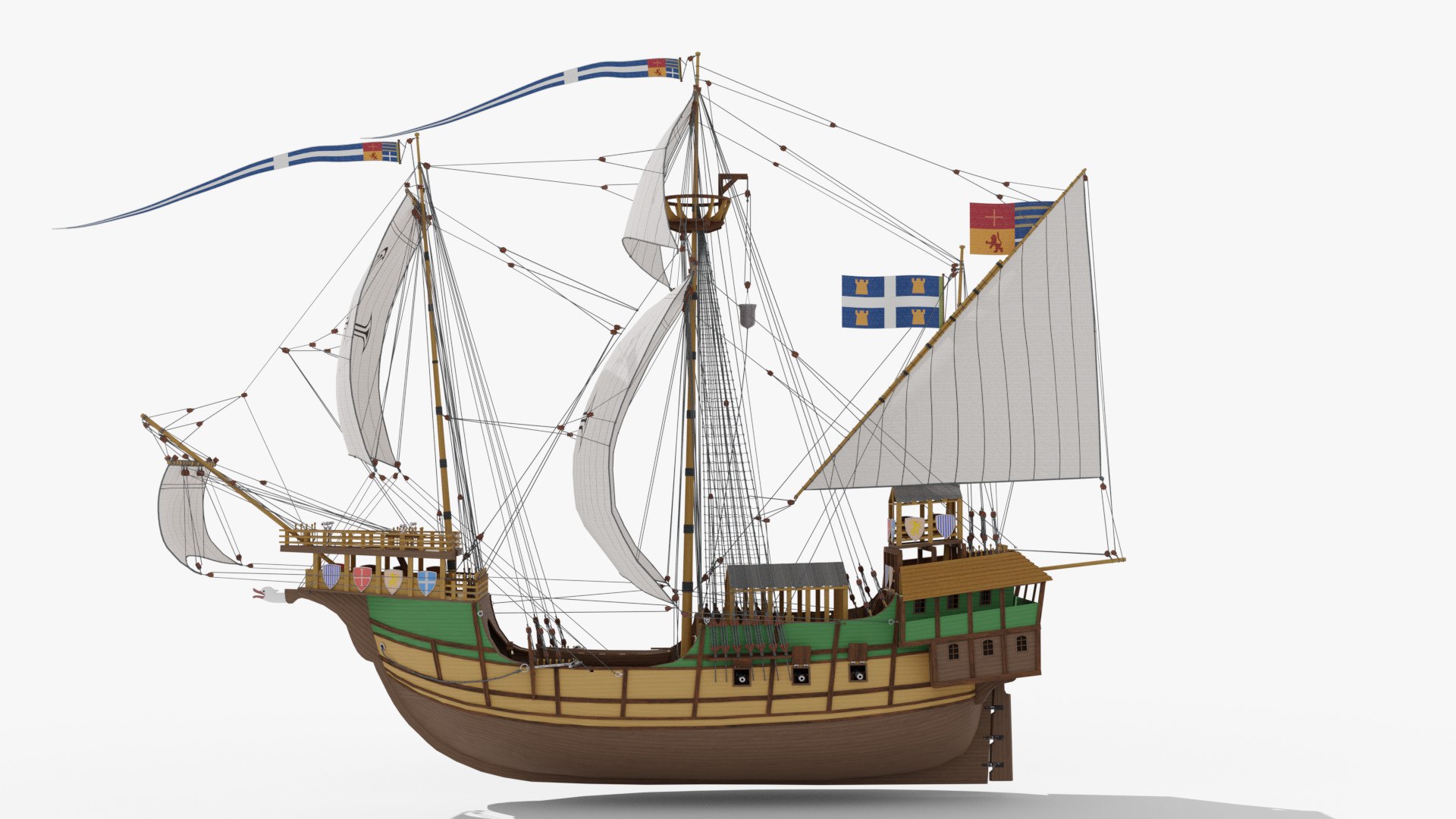 3D Atlantic Carrack Model - TurboSquid 2236448